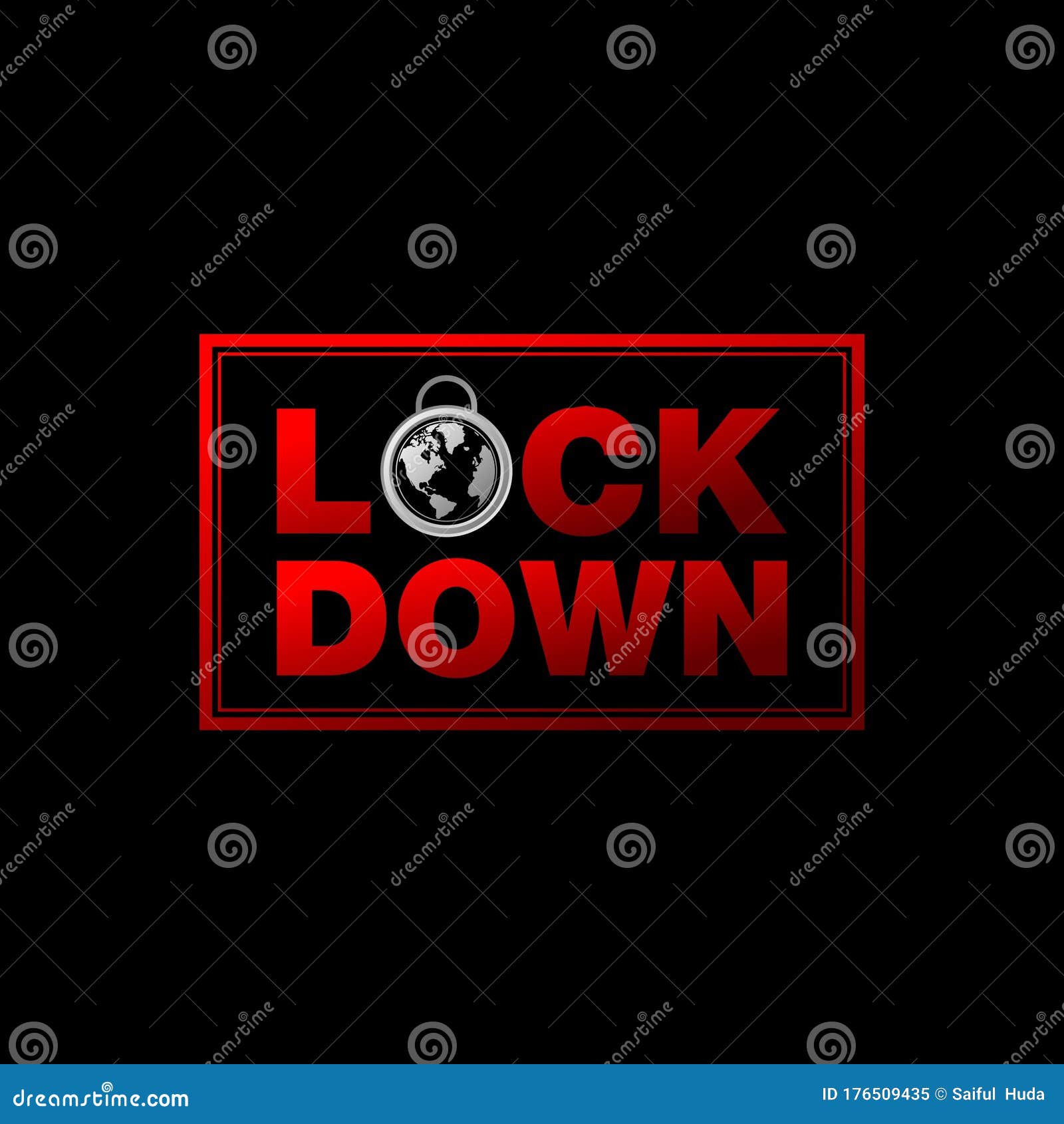 Lockdown Logo Design Vector. Icon Lockdown Stock Vector - Illustration ...