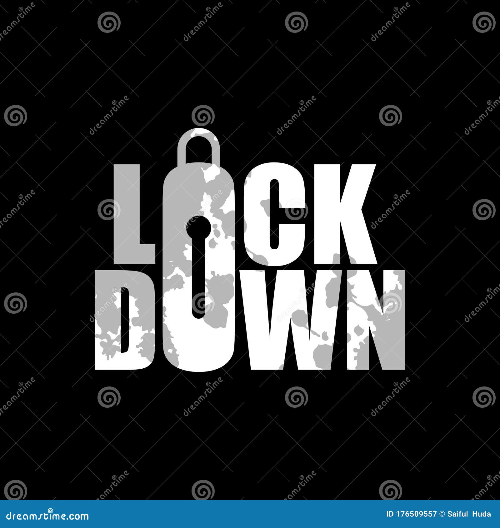 Lockdown Logo Design Vector. Icon Lockdown Stock Vector - Illustration ...