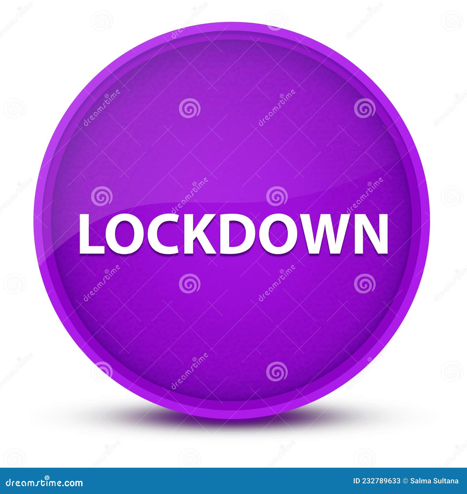 Lockdown Luxurious Glossy Purple Round Button Abstract Stock ...