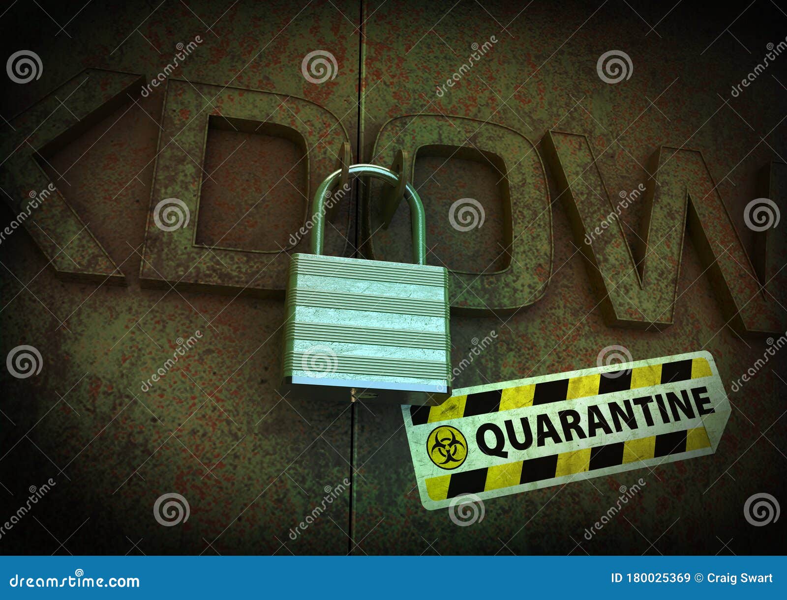 Lockdown Quarantine stock illustration. Illustration of metal - 180025369