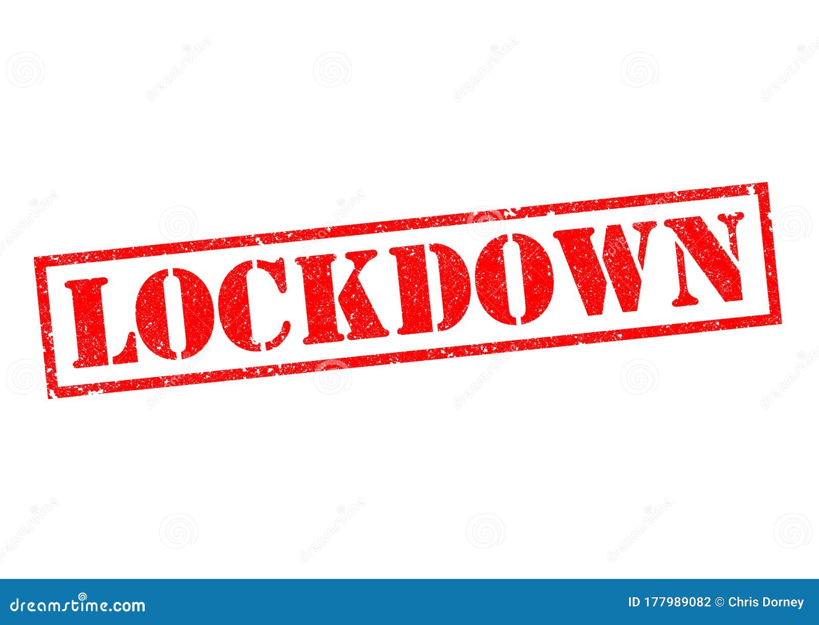 LOCKDOWN stock illustration. Illustration of notice - 177989082