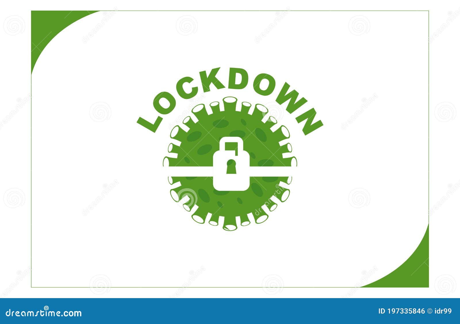 LOCKDOWN Sign Simple Typography Stock Illustration - Illustration of ...