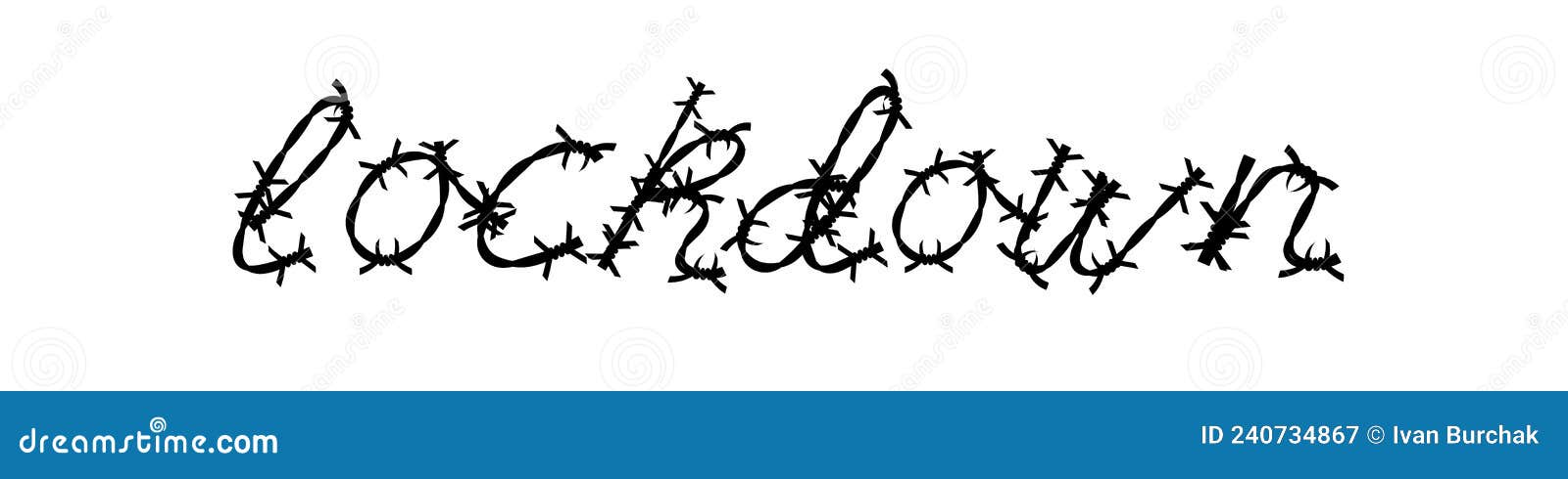 Lockdown Word Lettering Illustration Cartoon Vector | CartoonDealer.com ...