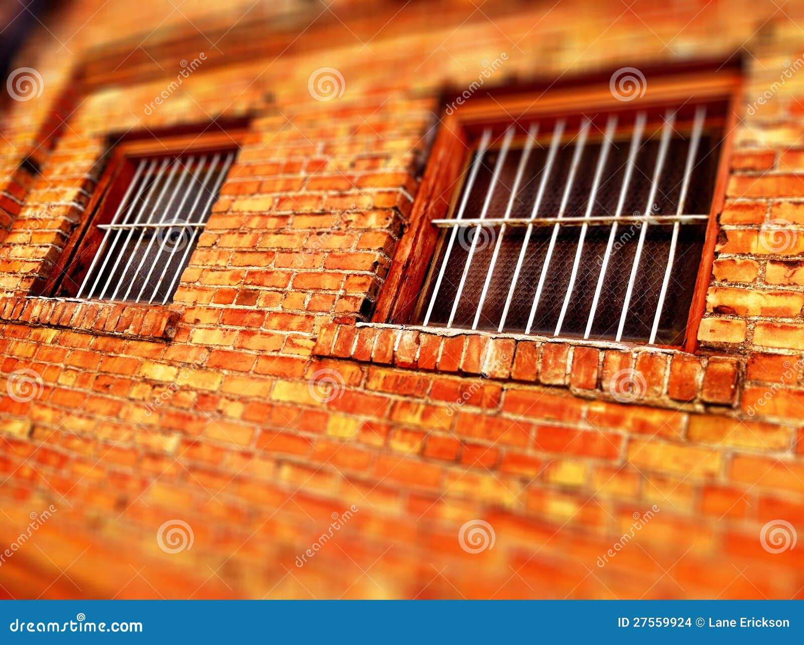 Locked and Barred Windows stock photo. Image of brick - 27559924