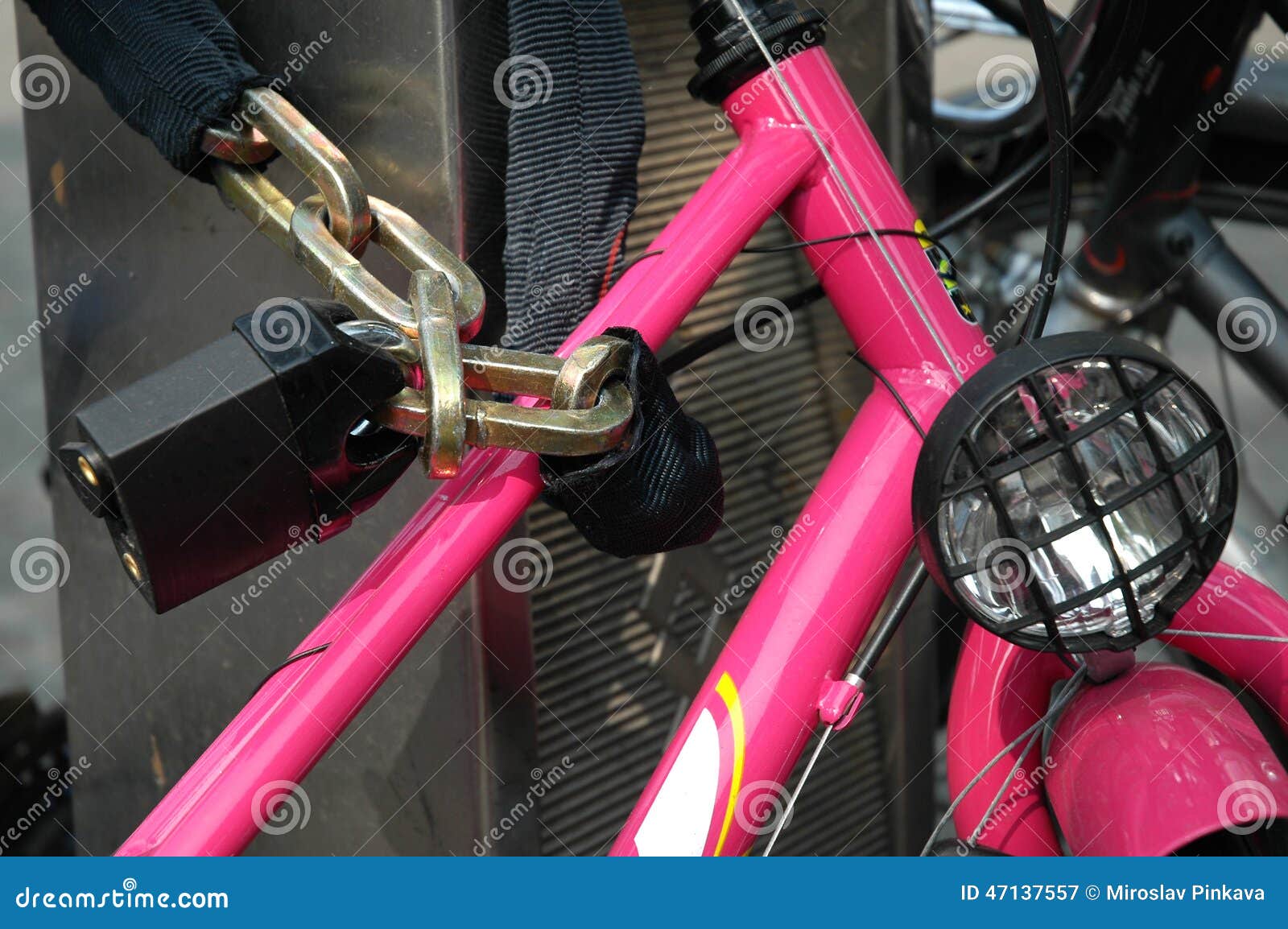 Locked bicycle stock image. Image of safe, equipment - 47137557