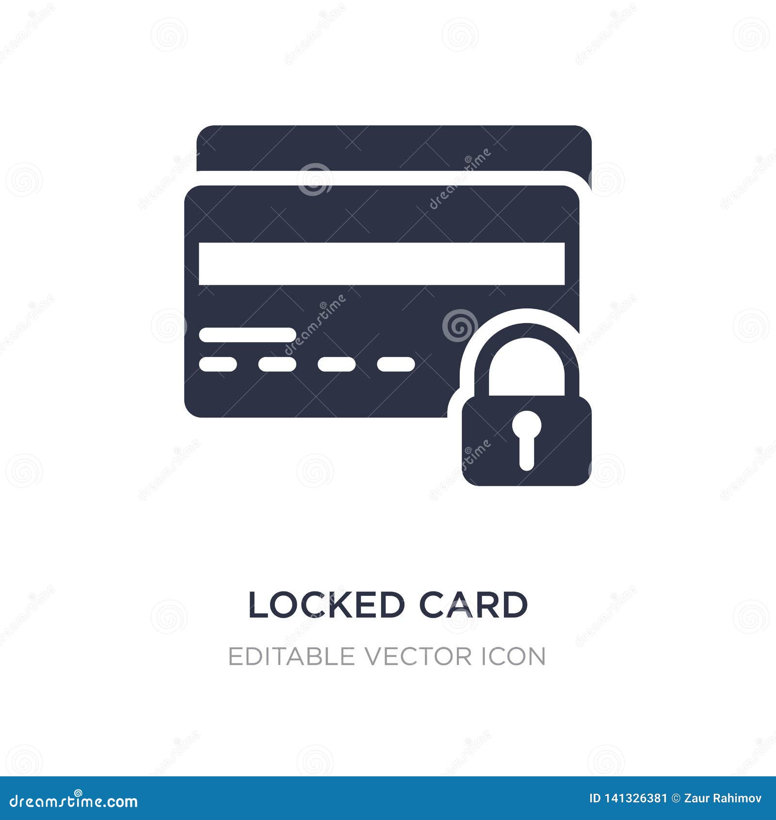 Locked Card Icon on White Background. Simple Element Illustration from ...