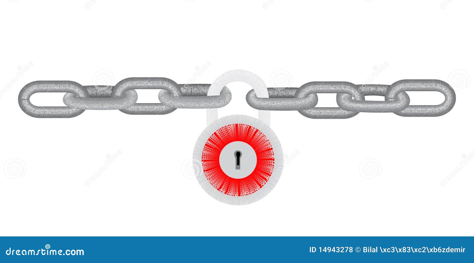 Locked chain stock vector. Illustration of lock, team - 14943278
