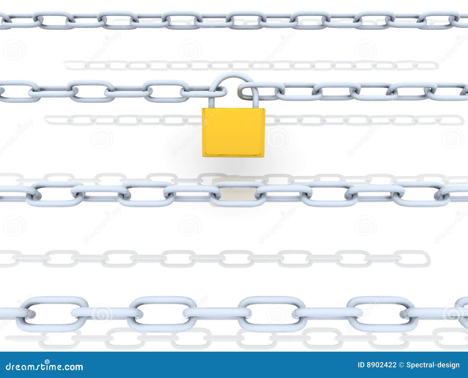 Locked Chain stock illustration. Illustration of tied - 8902422