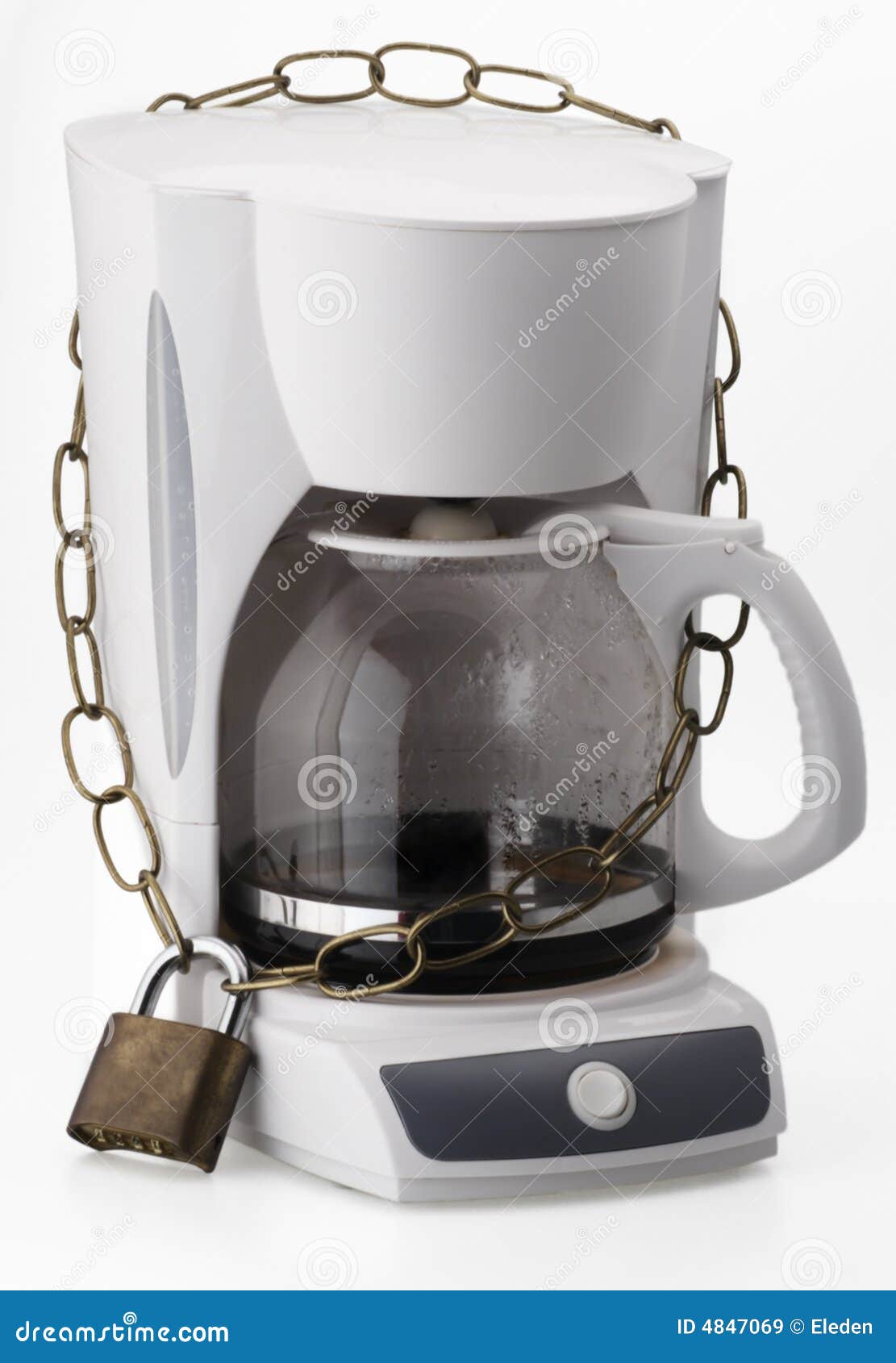 Locked coffeemaker stock image. Image of coffee, decaf - 4847069