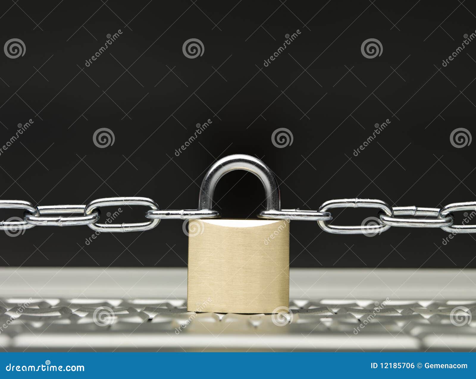 Locked computer stock photo. Image of dimensional, chrome - 12185706
