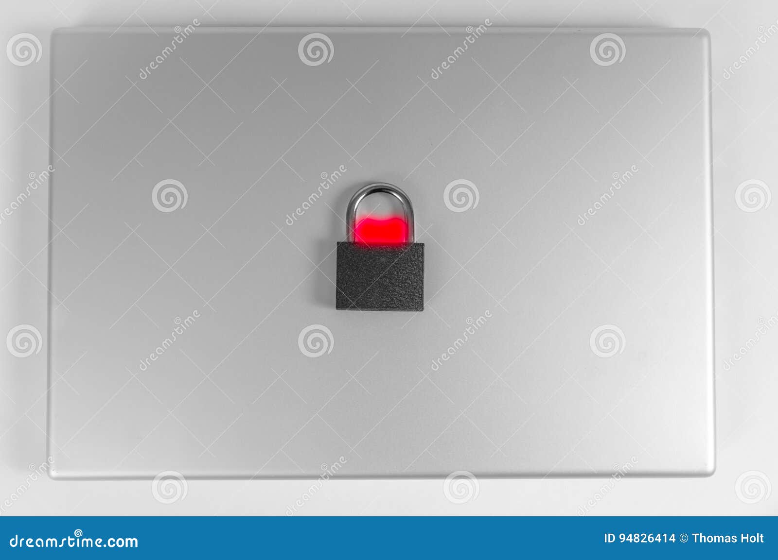 Locked Computer Safe from Virus or Malware Attack Stock Photo - Image ...