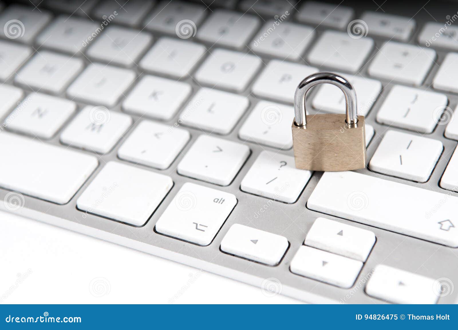 Locked Computer Safe from Virus or Malware Attack Stock Image - Image ...