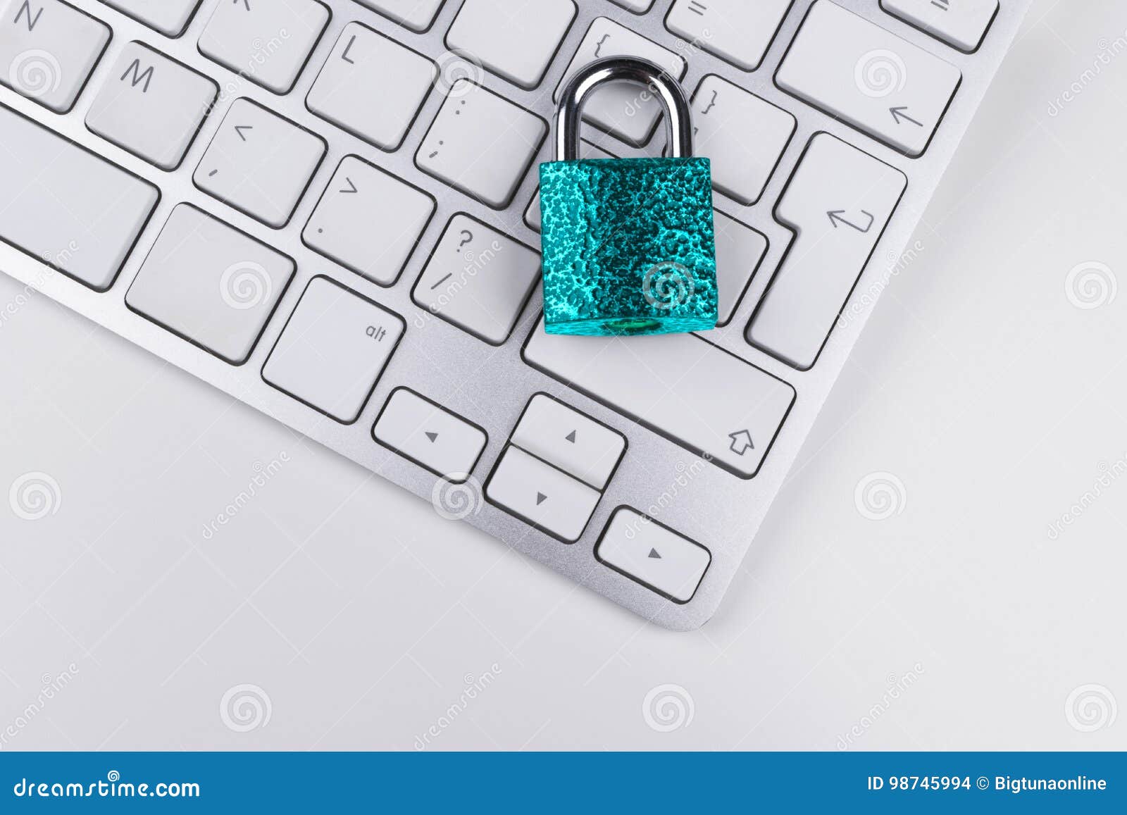 Locked Computer Safe from Virus or Malware Attack. Laptop Computer ...