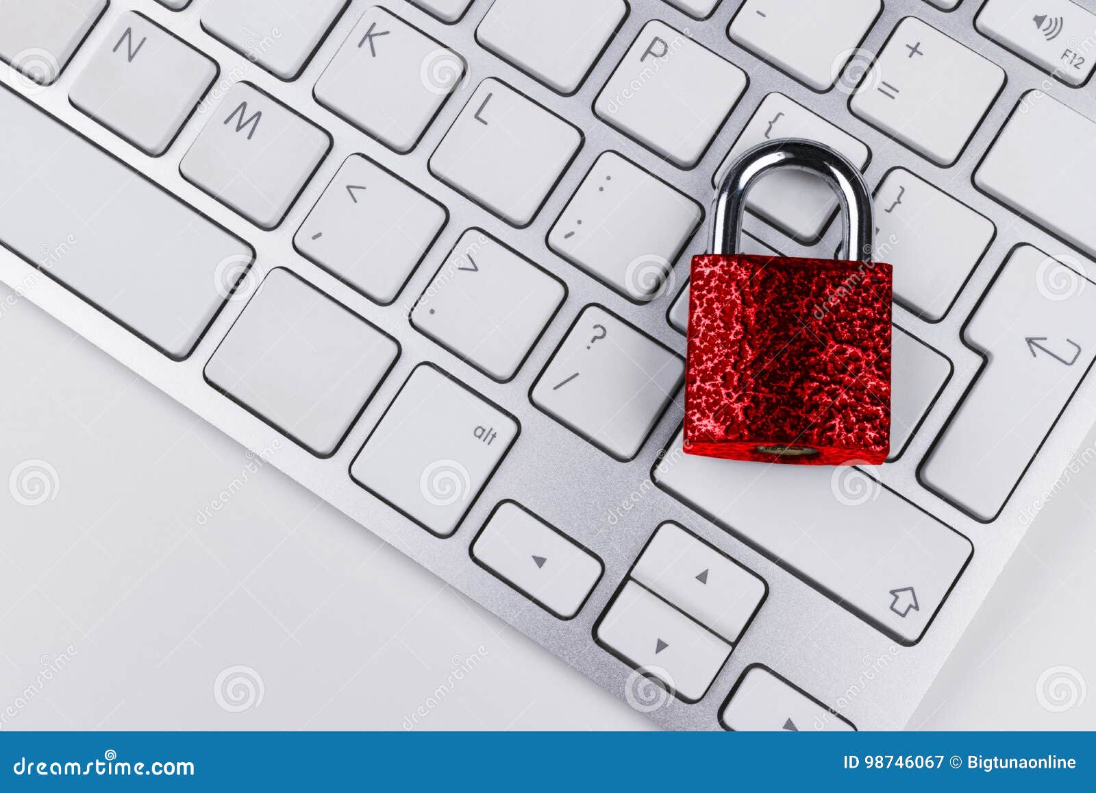 Locked Computer Safe from Virus or Malware Attack. Laptop Computer ...