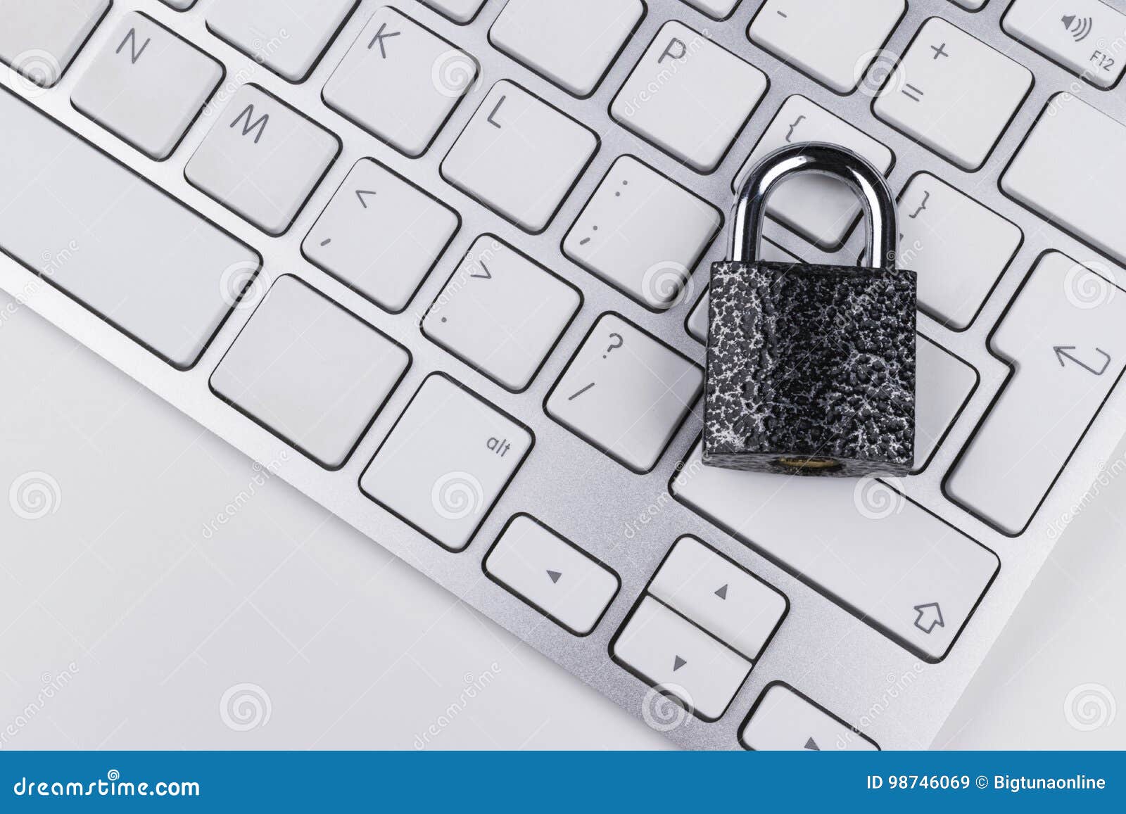 Locked Computer Safe from Virus or Malware Attack. Laptop Computer ...