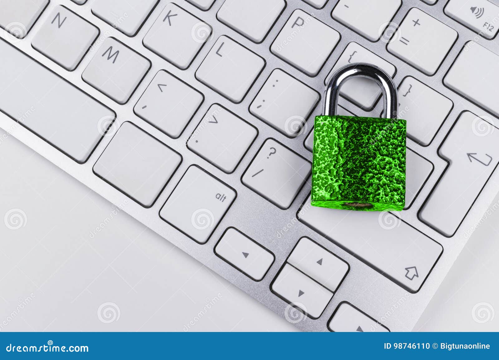 Locked Computer Safe from Virus or Malware Attack. Laptop Computer ...