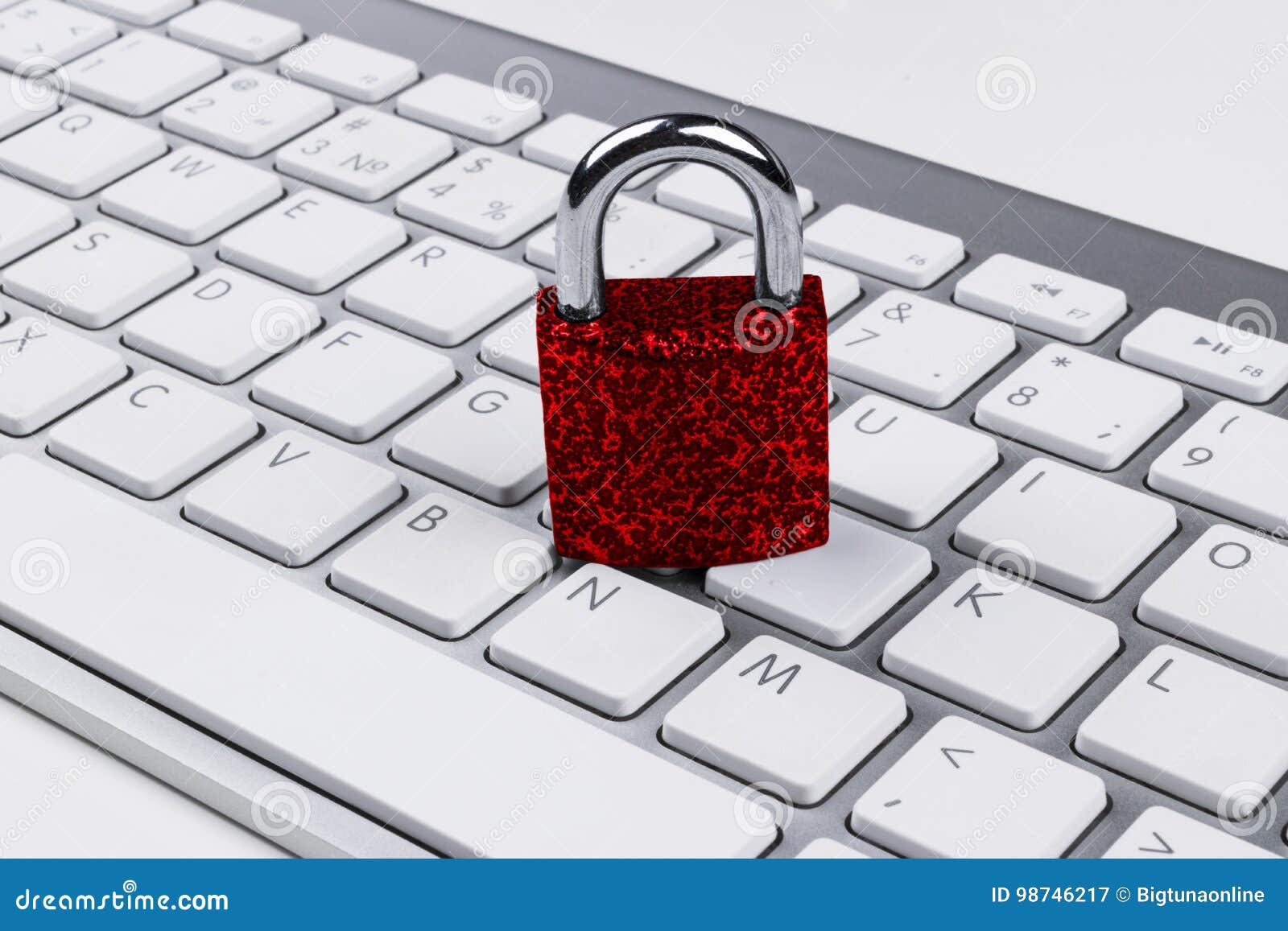 Locked Computer Safe from Virus or Malware Attack. Laptop Computer ...