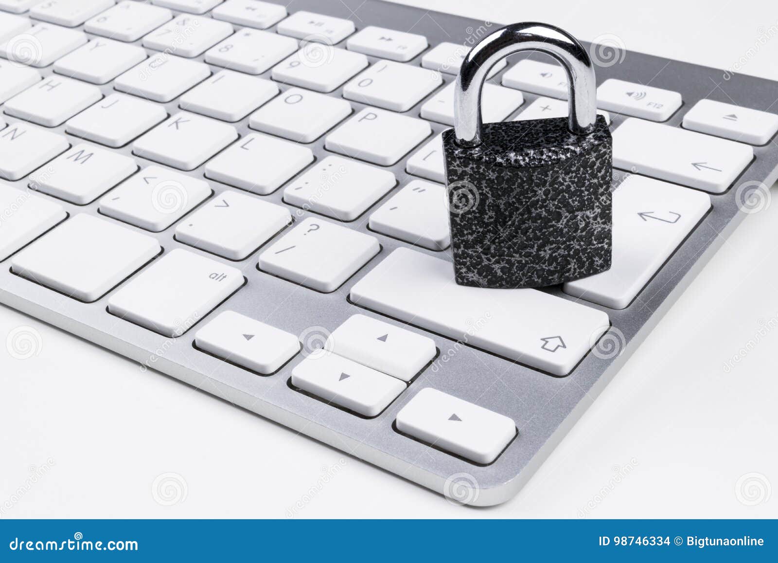 Locked Computer Safe from Virus or Malware Attack. Laptop Computer ...