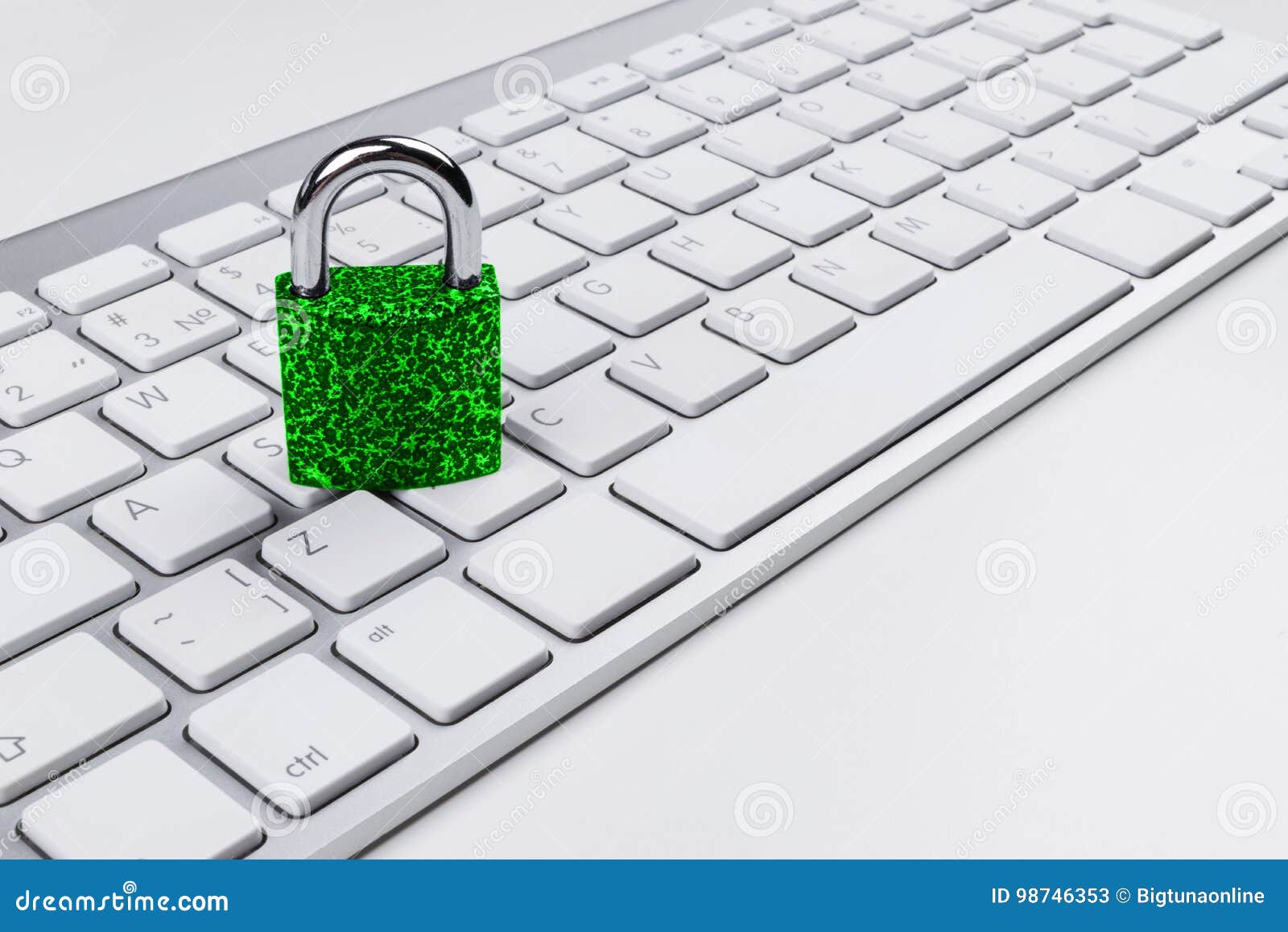 Locked Computer Safe from Virus or Malware Attack. Laptop Computer ...