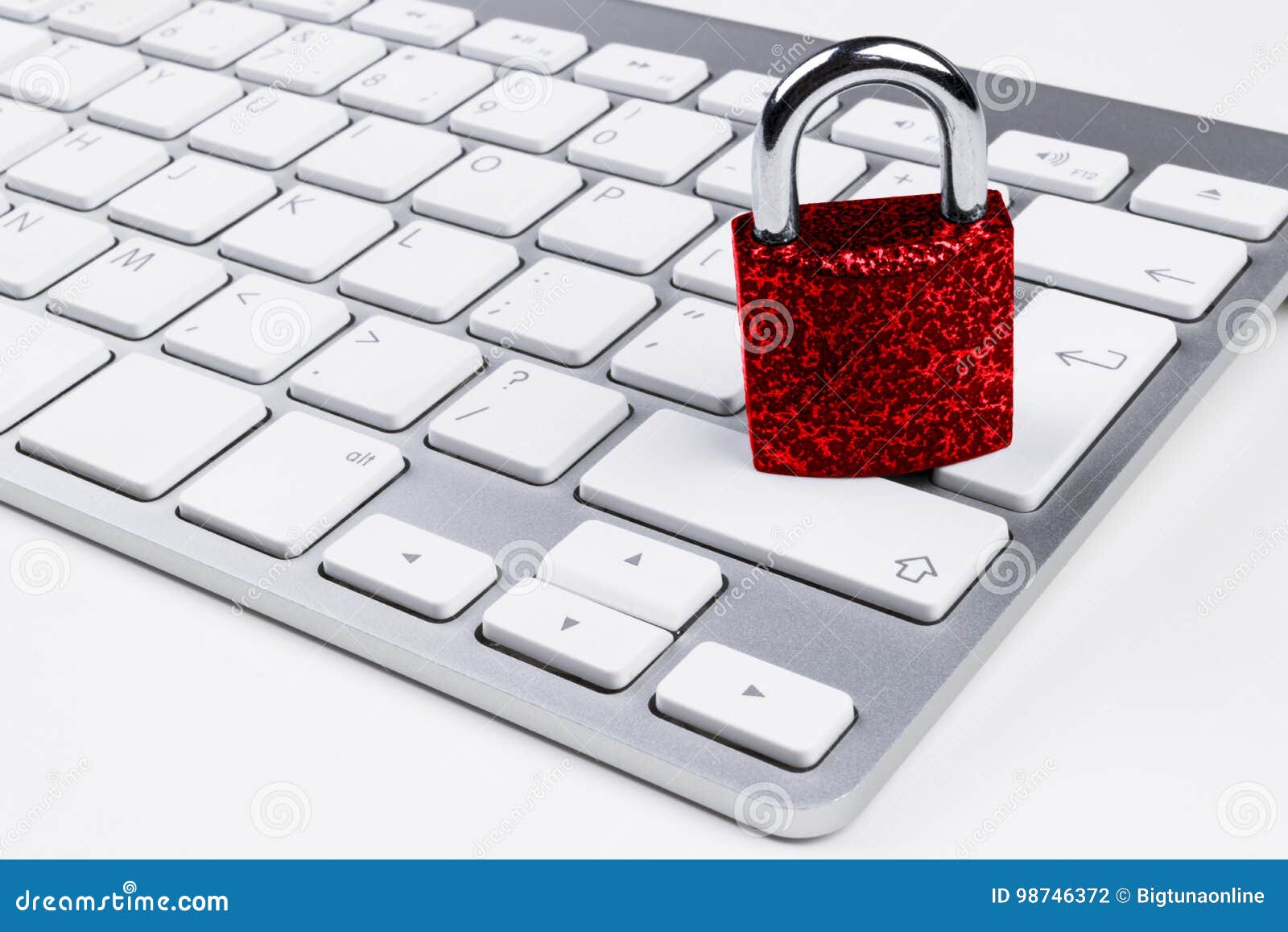 Locked Computer Safe from Virus or Malware Attack. Laptop Computer ...