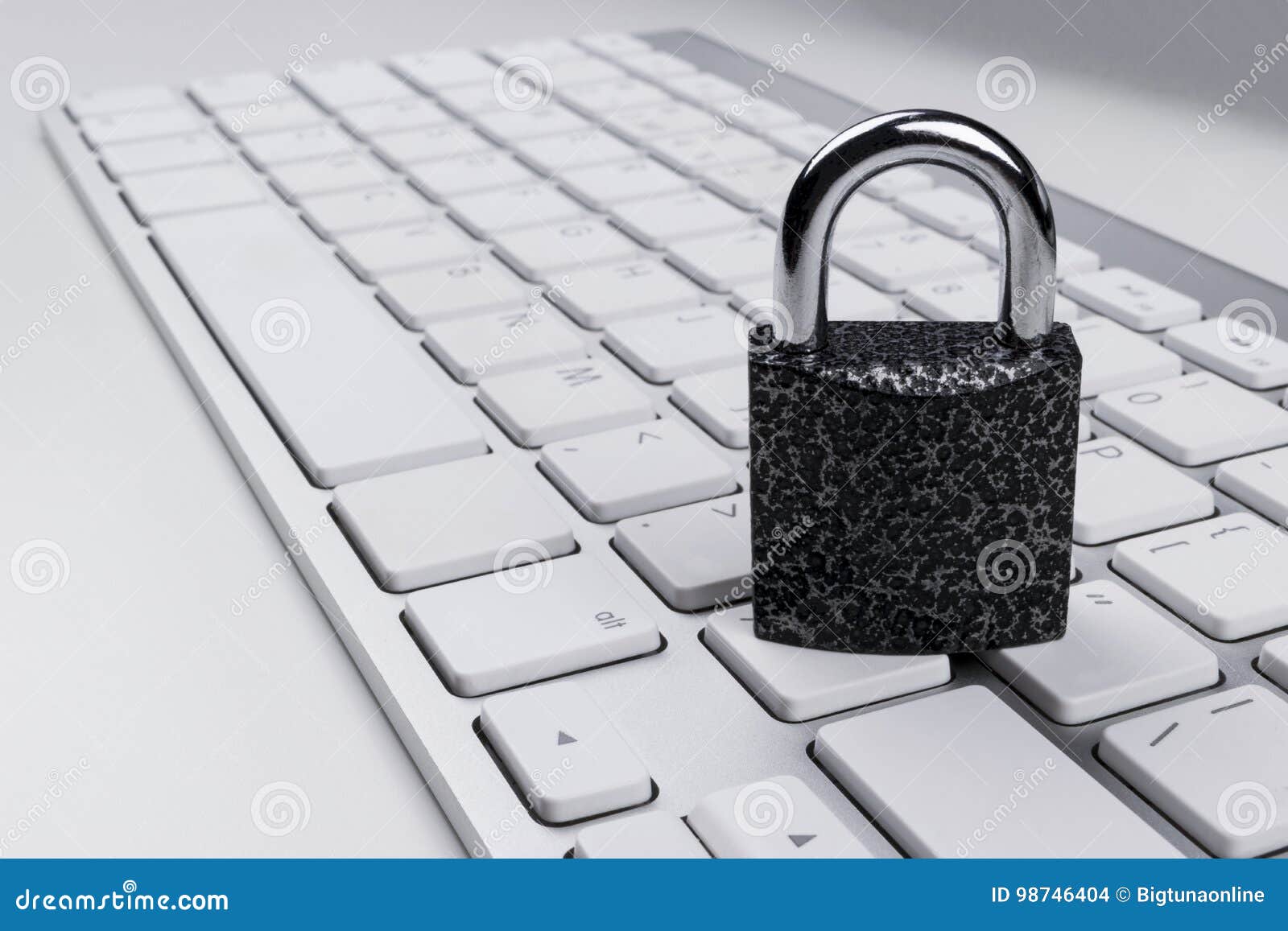 Locked Computer Safe from Virus or Malware Attack. Laptop Computer ...