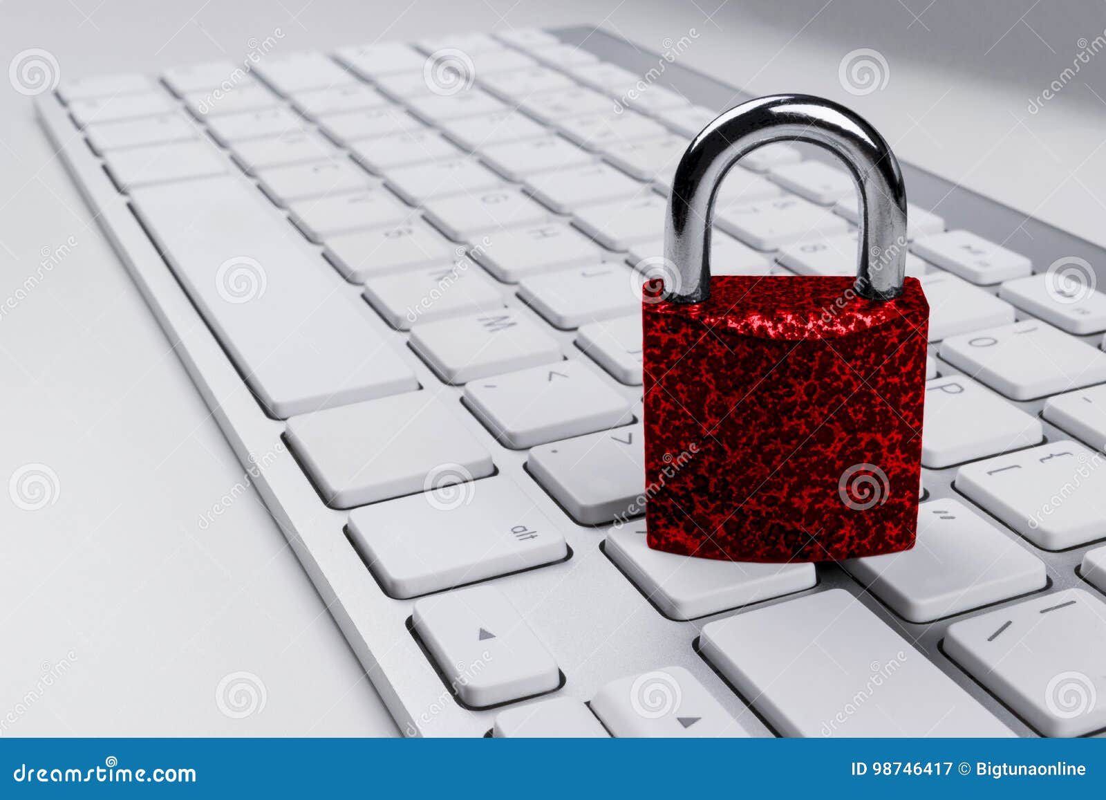 Locked Computer Safe from Virus or Malware Attack. Laptop Computer ...