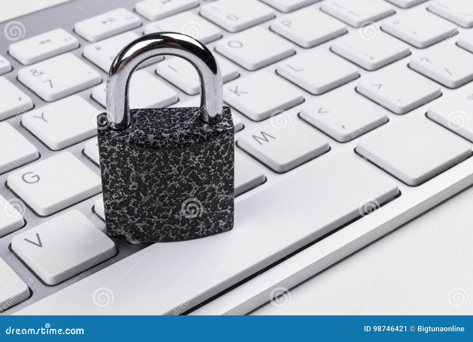 Locked Computer Safe from Virus or Malware Attack. Laptop Computer ...