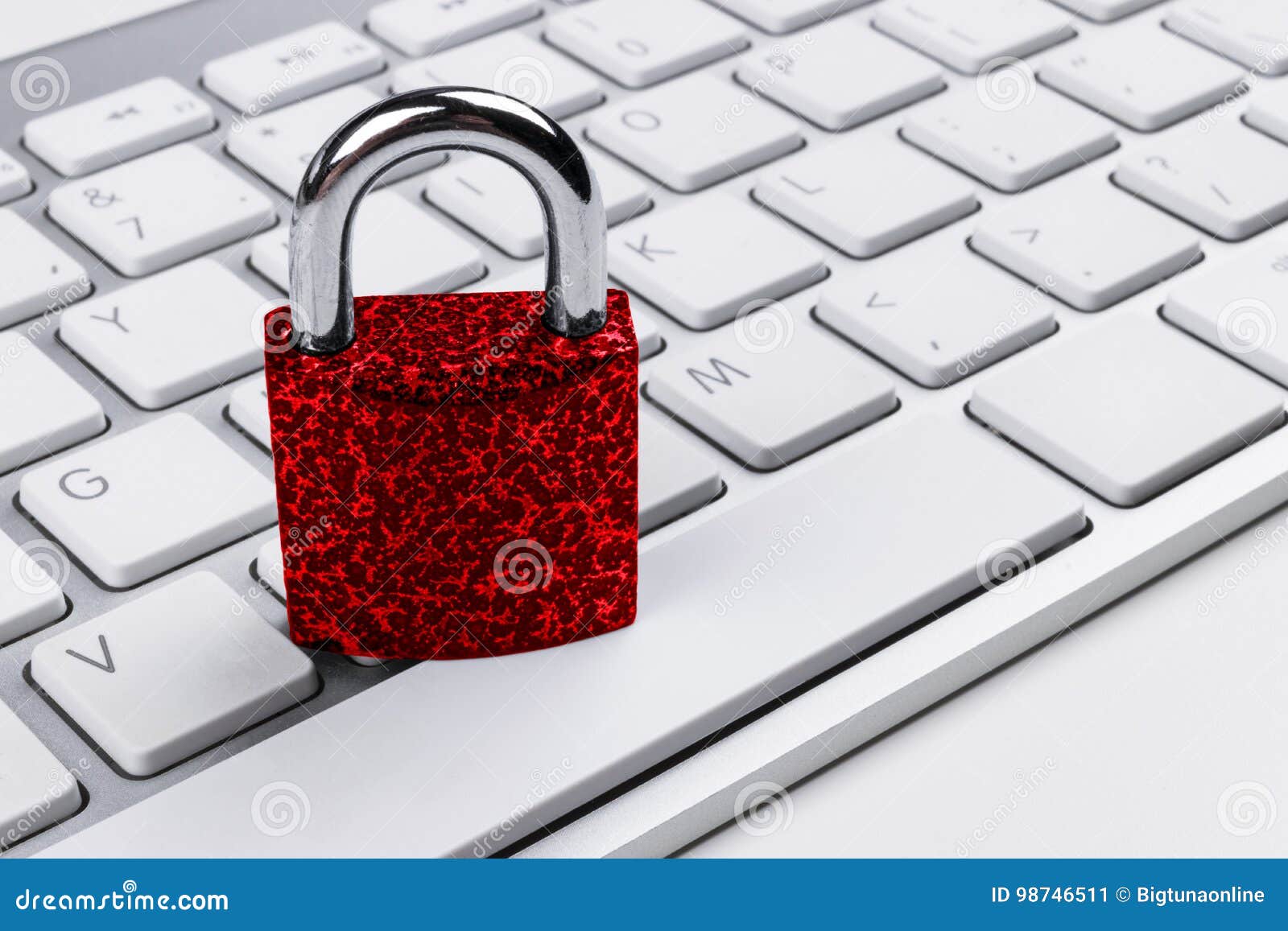 Locked Computer Safe from Virus or Malware Attack. Laptop Computer ...