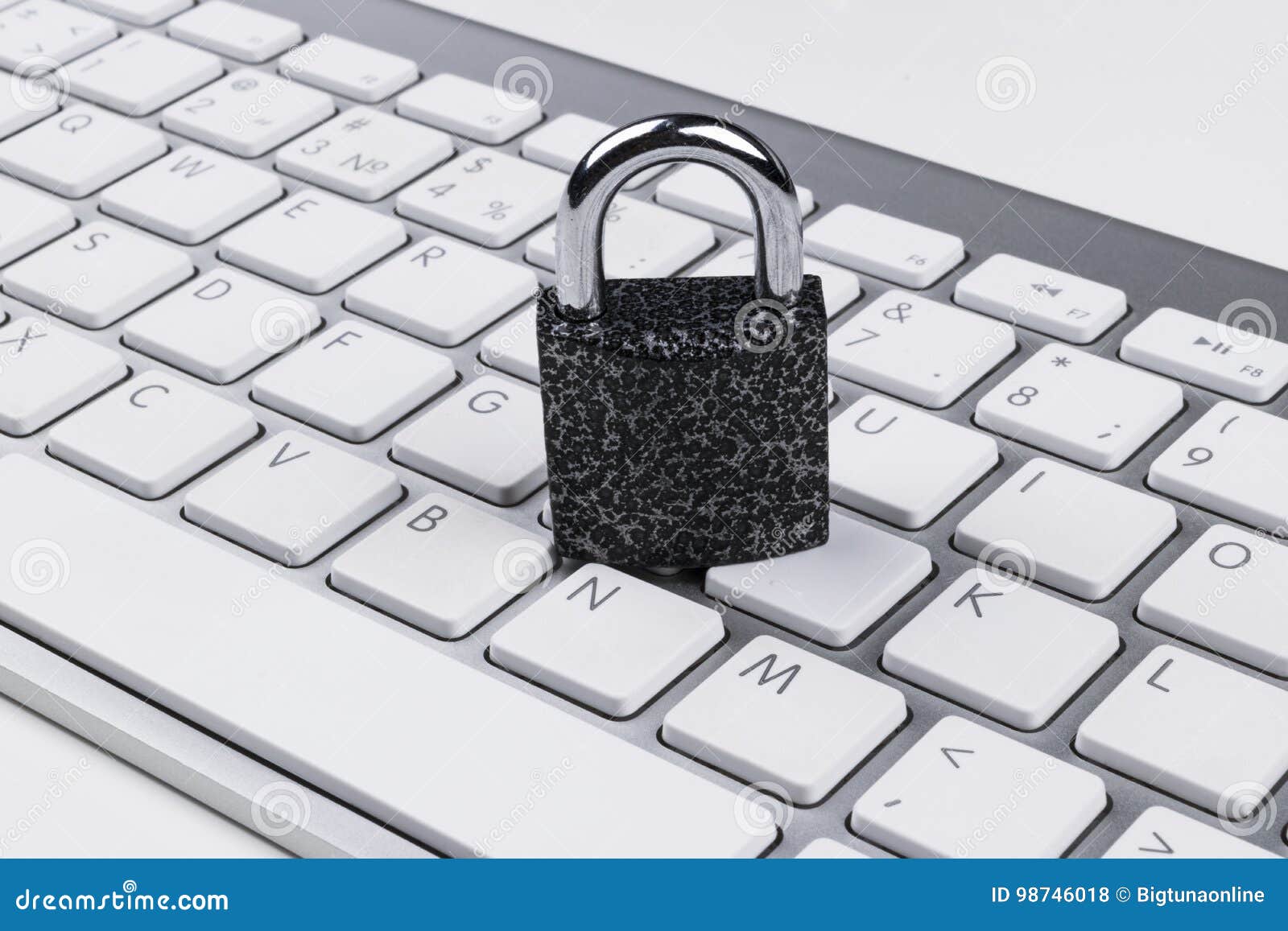 Locked Computer Safe from Virus or Malware Attack. Laptop Computer ...