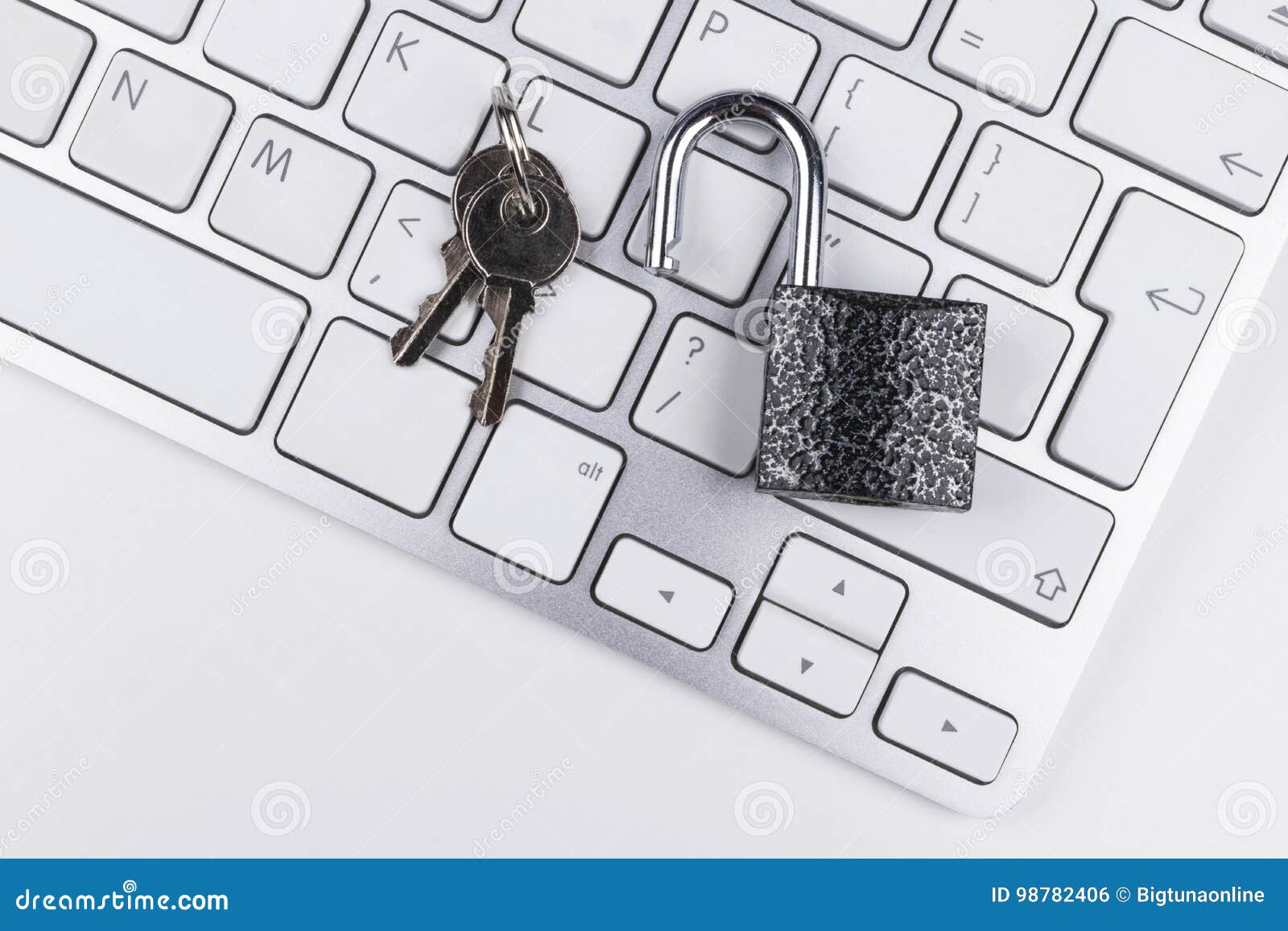 Locked Computer Safe from Virus or Malware Attack. Laptop Computer ...