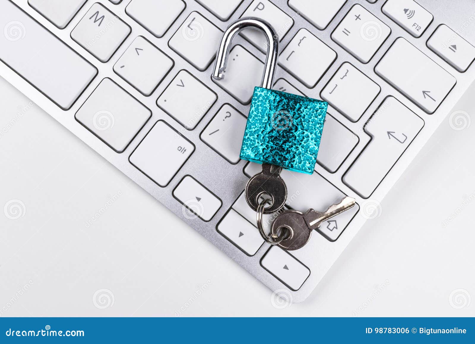 Locked Computer Safe from Virus or Malware Attack. Laptop Computer ...