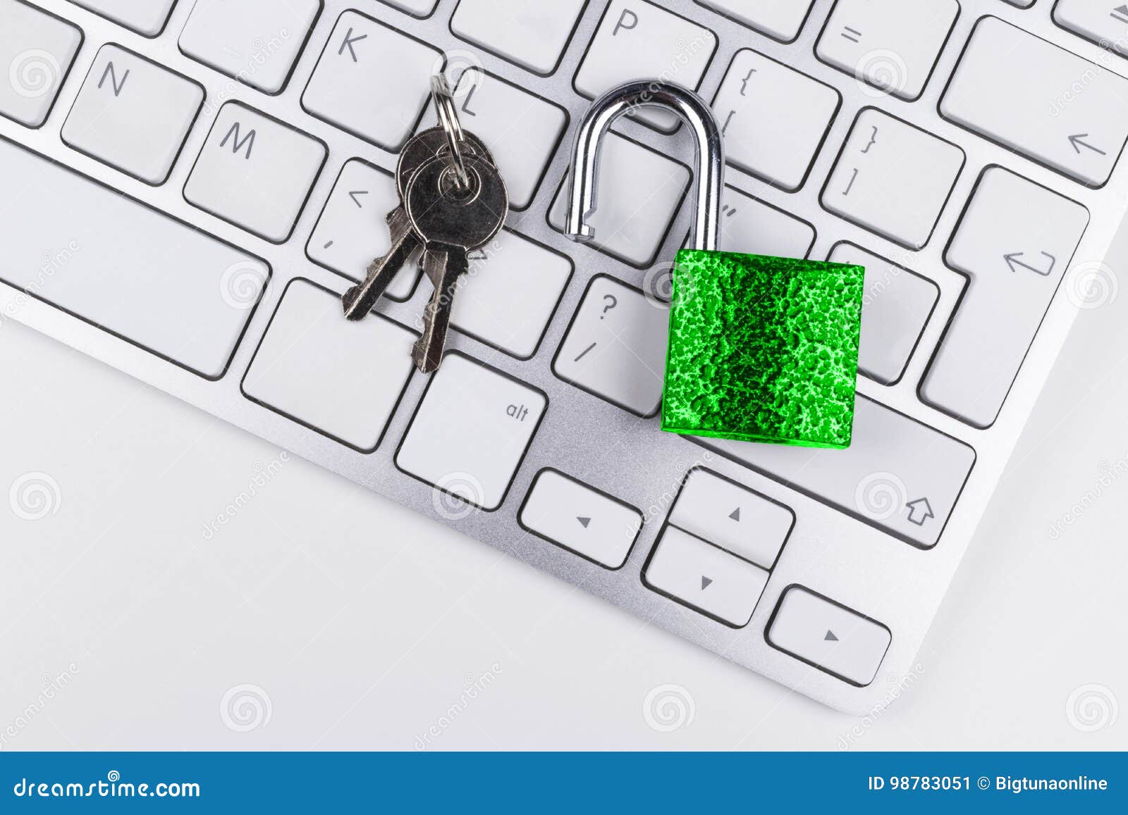 Locked Computer Safe from Virus or Malware Attack. Laptop Computer ...