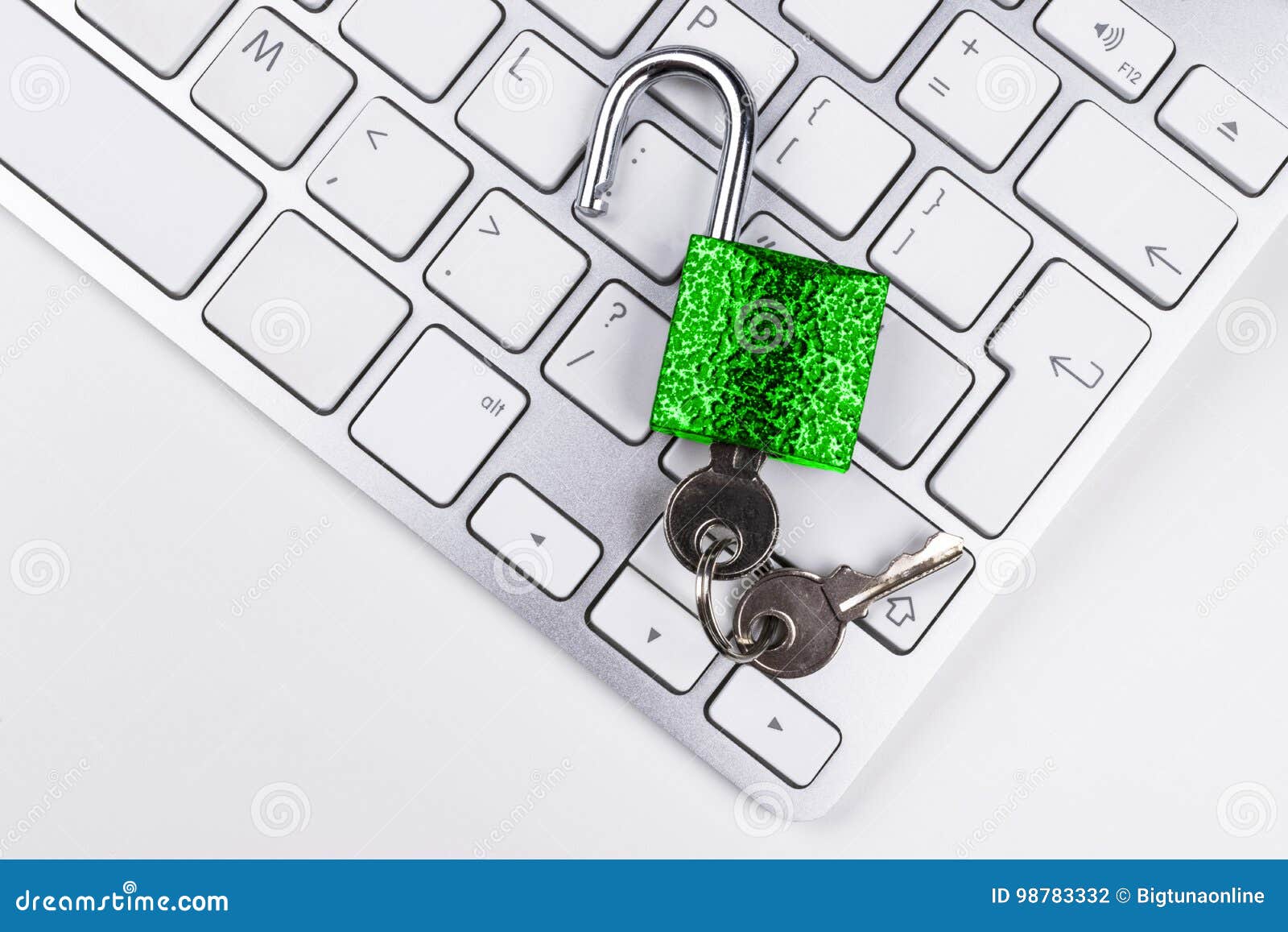 Locked Computer Safe from Virus or Malware Attack. Laptop Computer ...