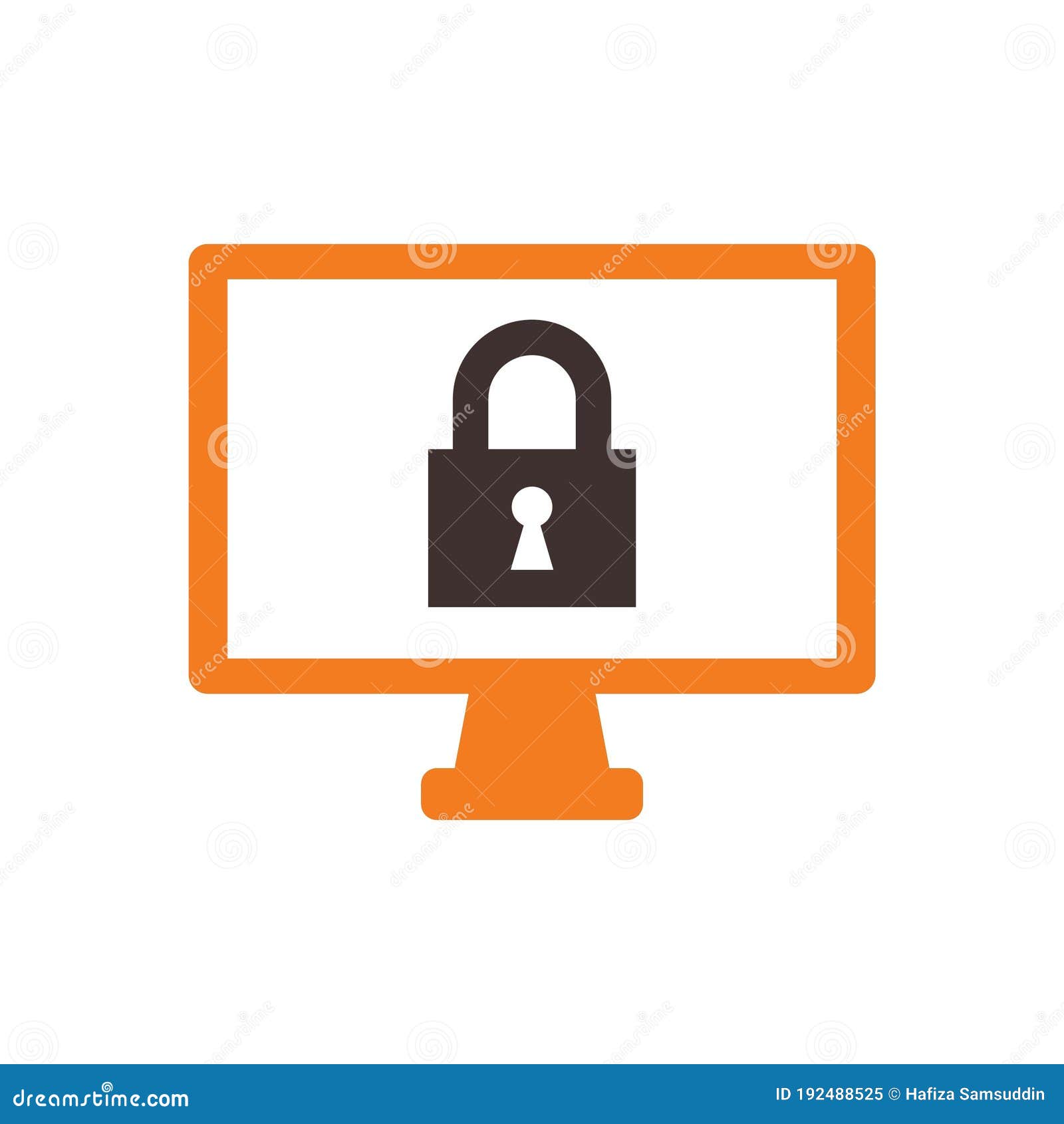 Locked Computer Screen. Vector Illustration Decorative Design Stock ...