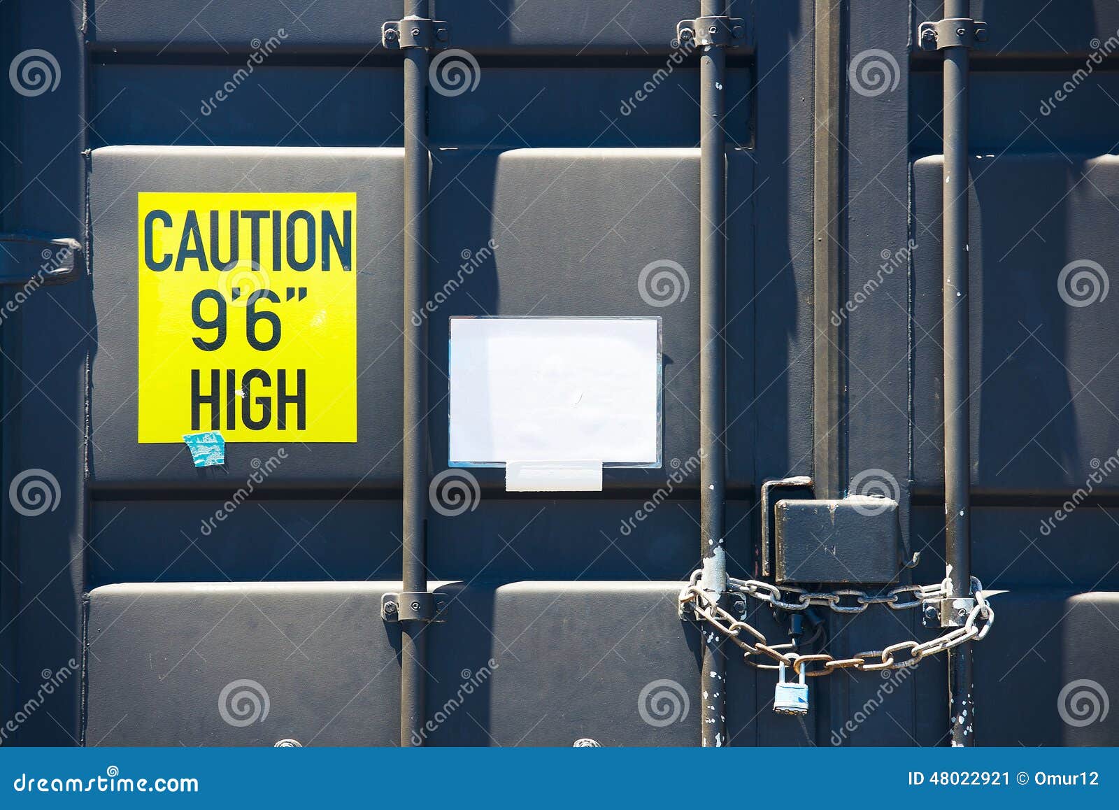 Locked Container Door with Chain Stock Image - Image of chains ...