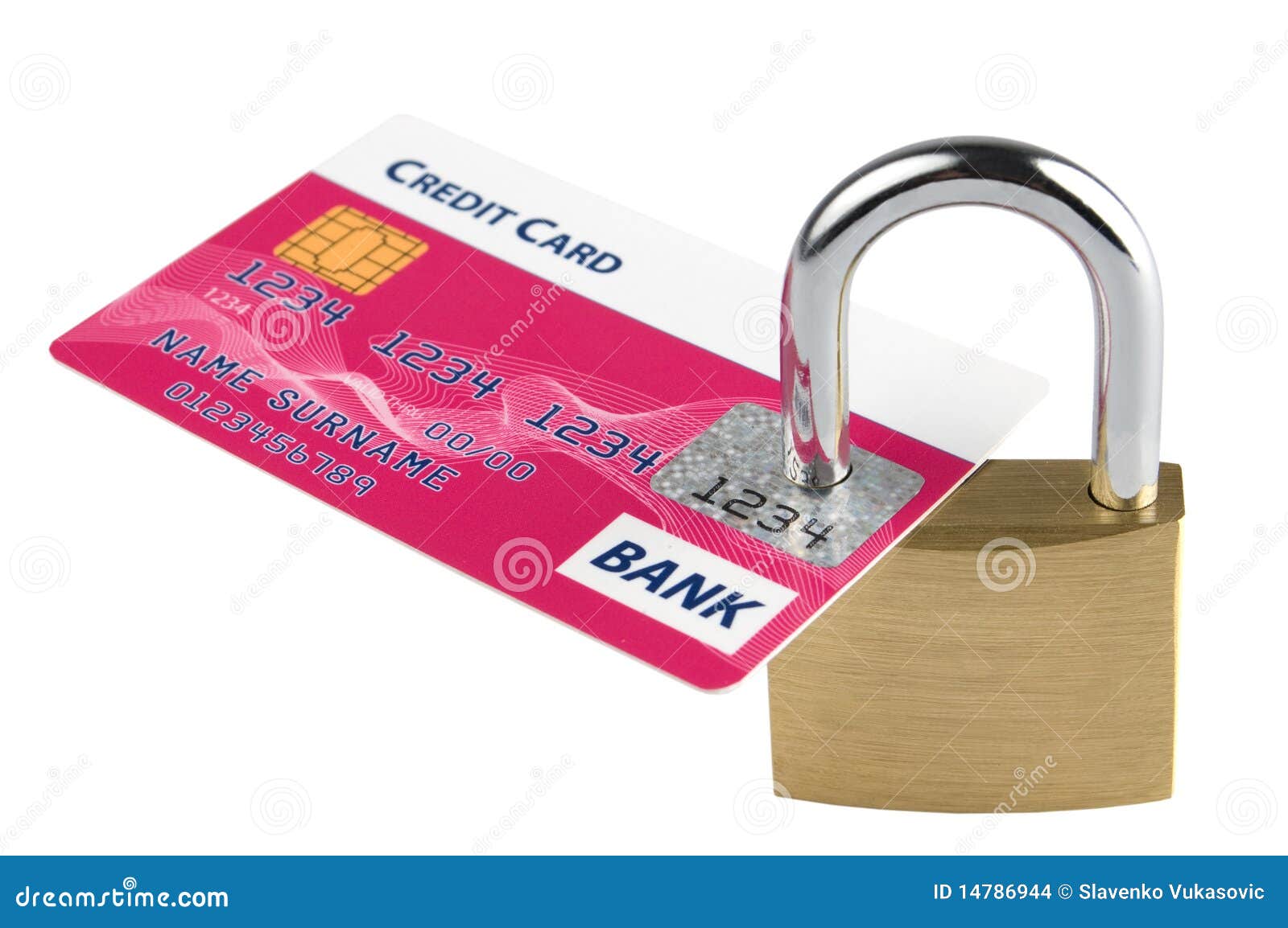 Locked credit card stock photo. Image of credit, bill - 14786944