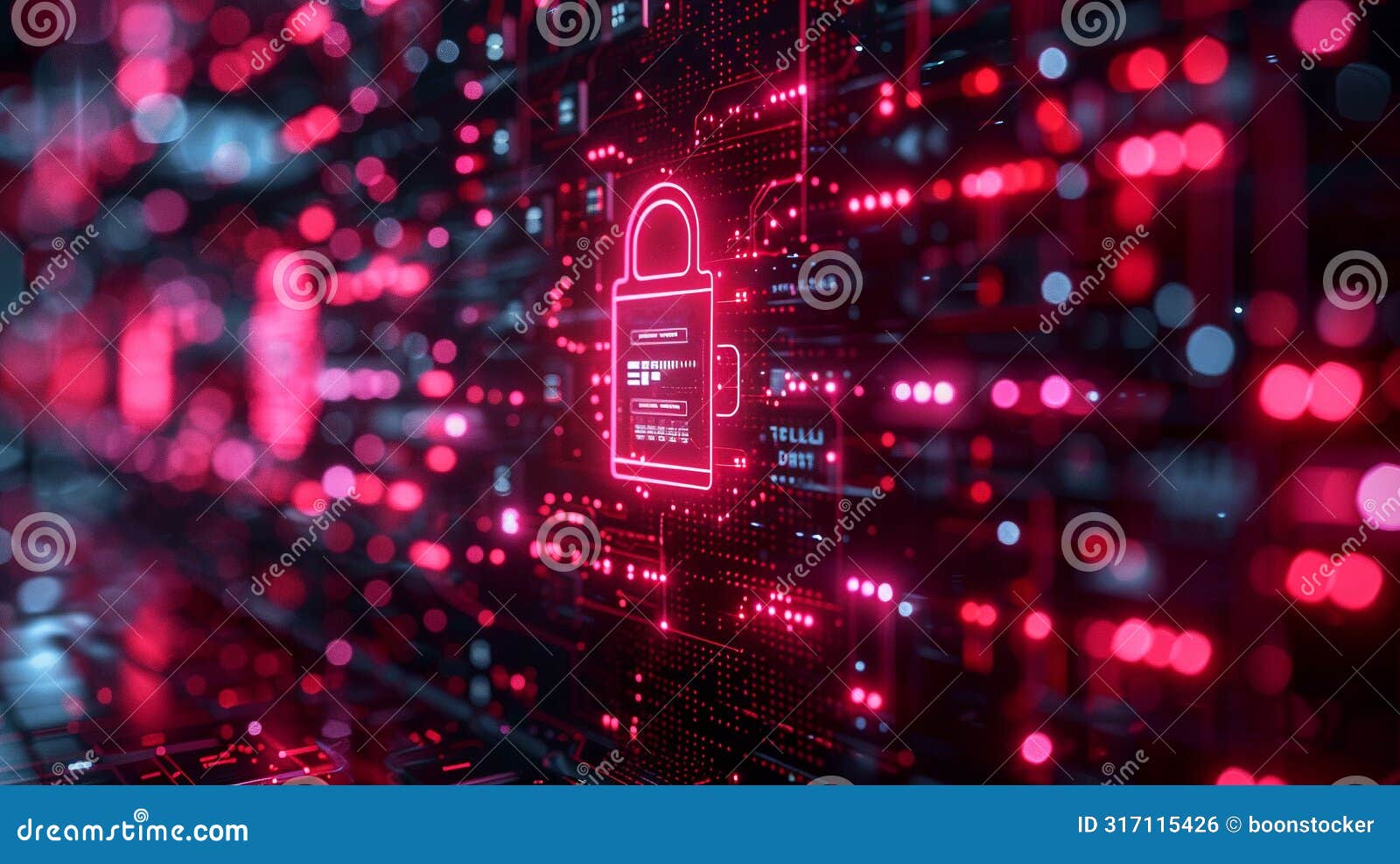 Locked Data Files Display Padlock Symbols. AI Generated. Stock Illustration - Illustration of ...