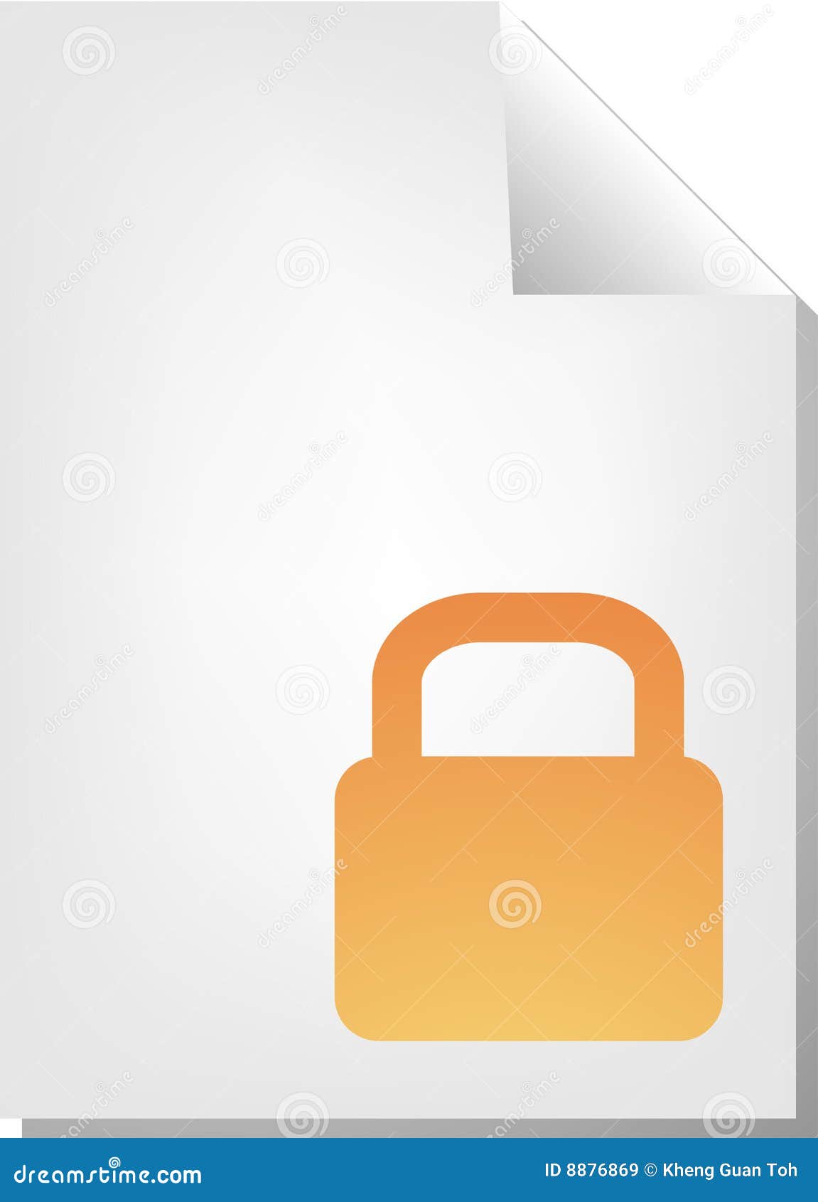 Locked document icon stock illustration. Illustration of documents ...