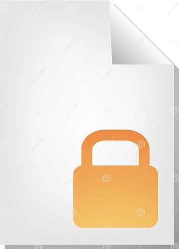 Locked document icon stock illustration. Illustration of documents ...