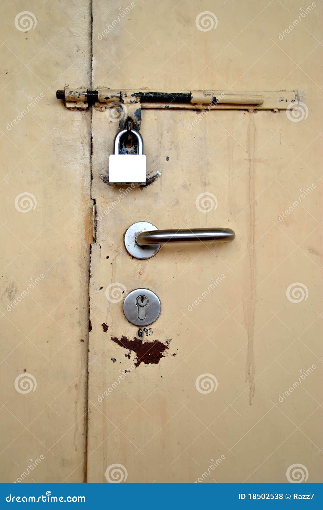 Locked door stock photo. Image of break, safe, secure - 18502538