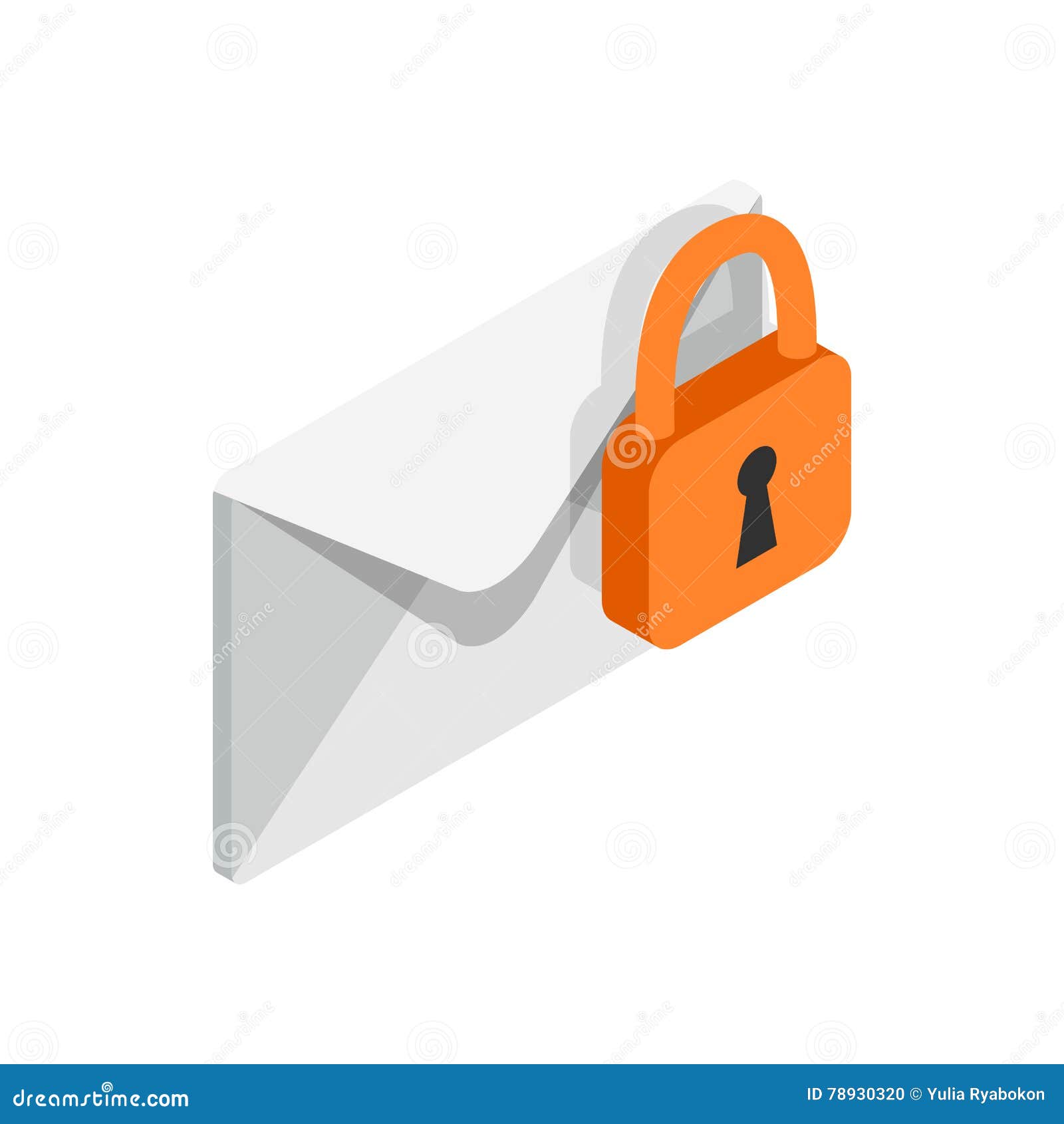 Locked Email Mail Envelope Icon With Padlock Sign Symbol Vector ...