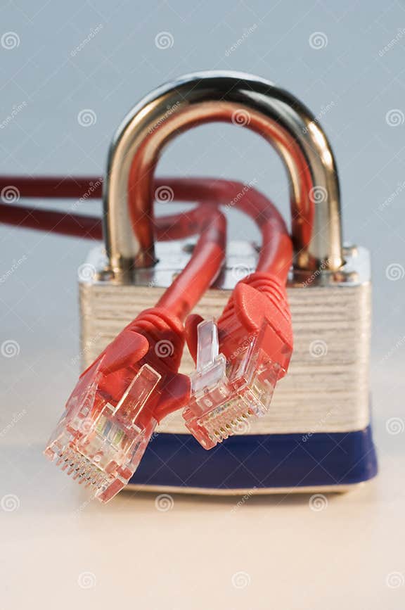 Locked ethernet cords stock photo. Image of business, industry - 6229940