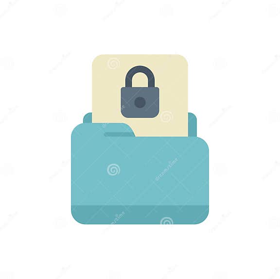 Locked File Folder Keeping Documents Secure and Confidential Stock ...