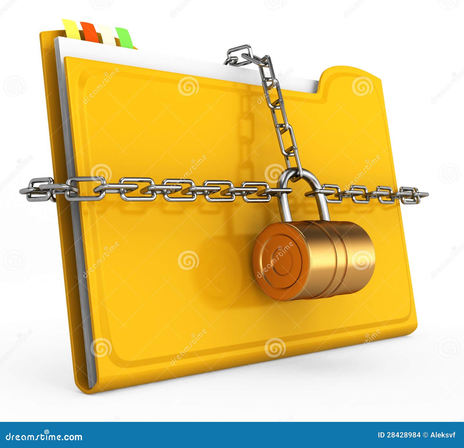 Locked folder stock illustration. Illustration of protection - 28428984