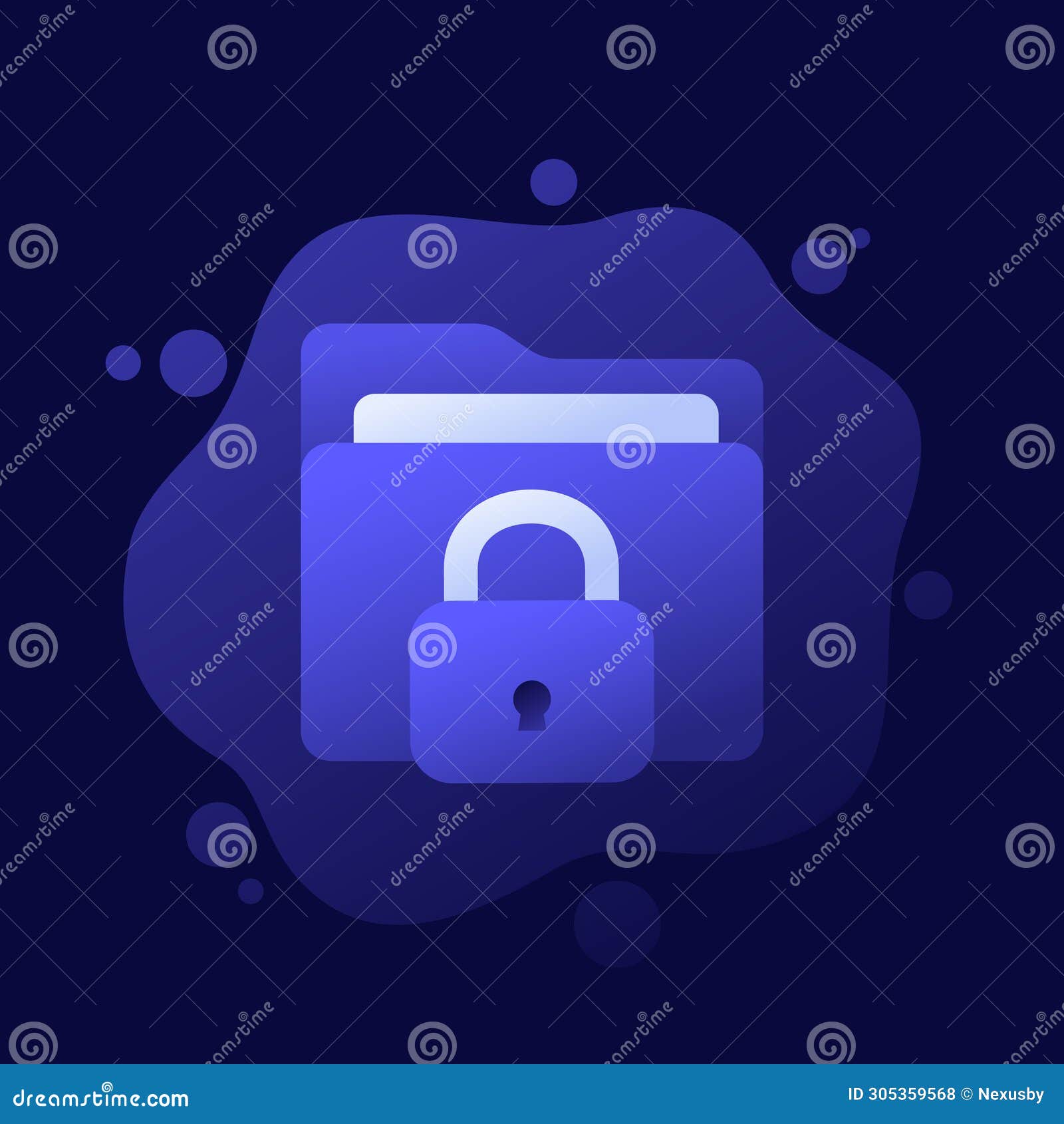 Locked Folder Icon, Vector Design | CartoonDealer.com #305359568