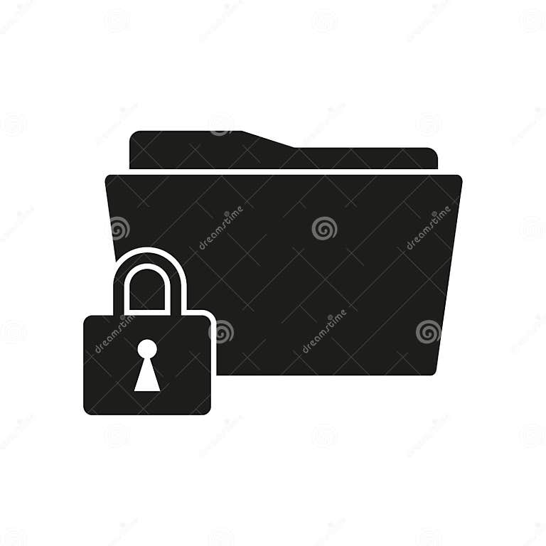 Locked Folder Icon. Vector Illustration. EPS 10 Stock Vector ...