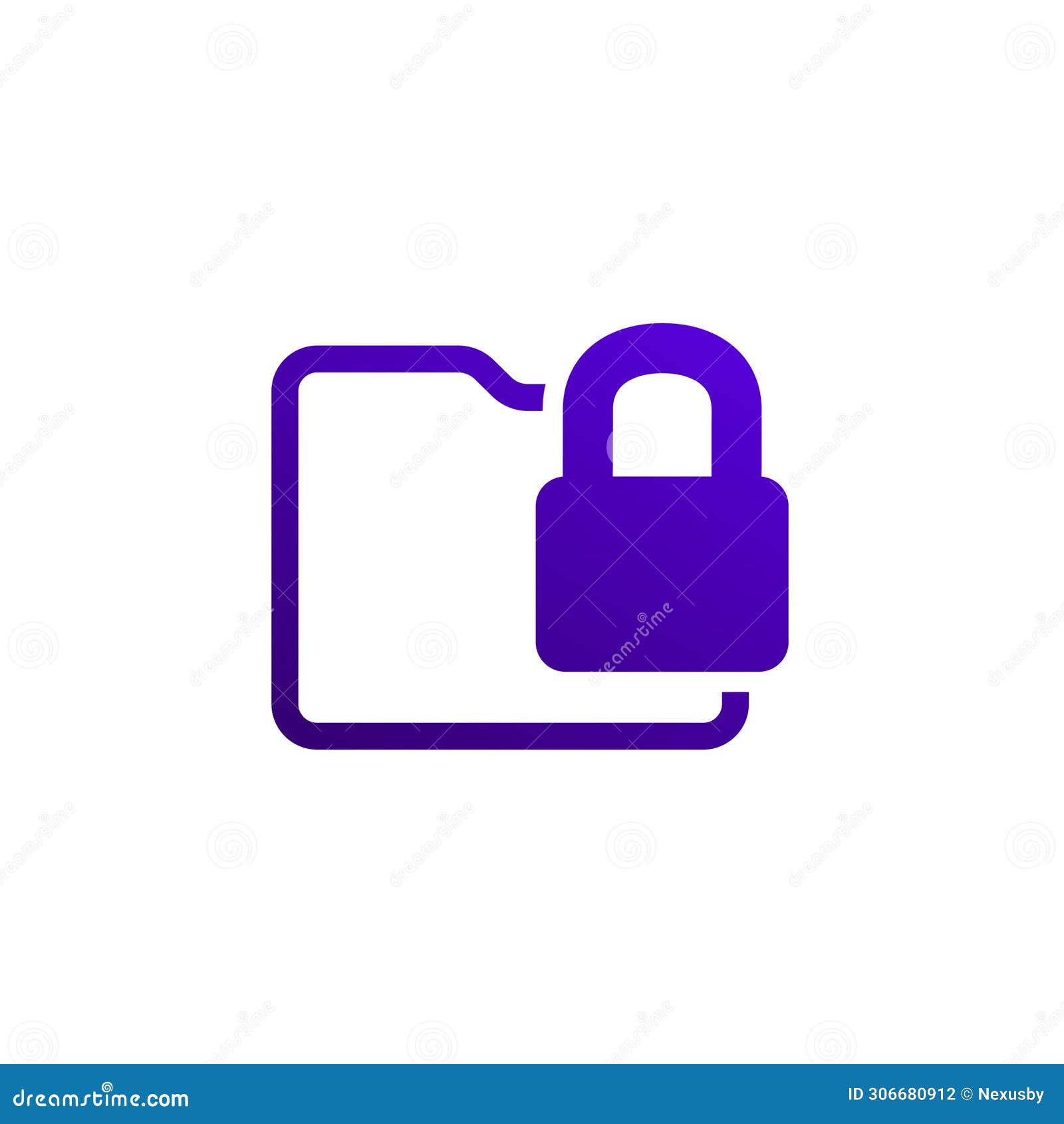 Locked Folder Icon, Vector Pictogram Stock Vector - Illustration of ...