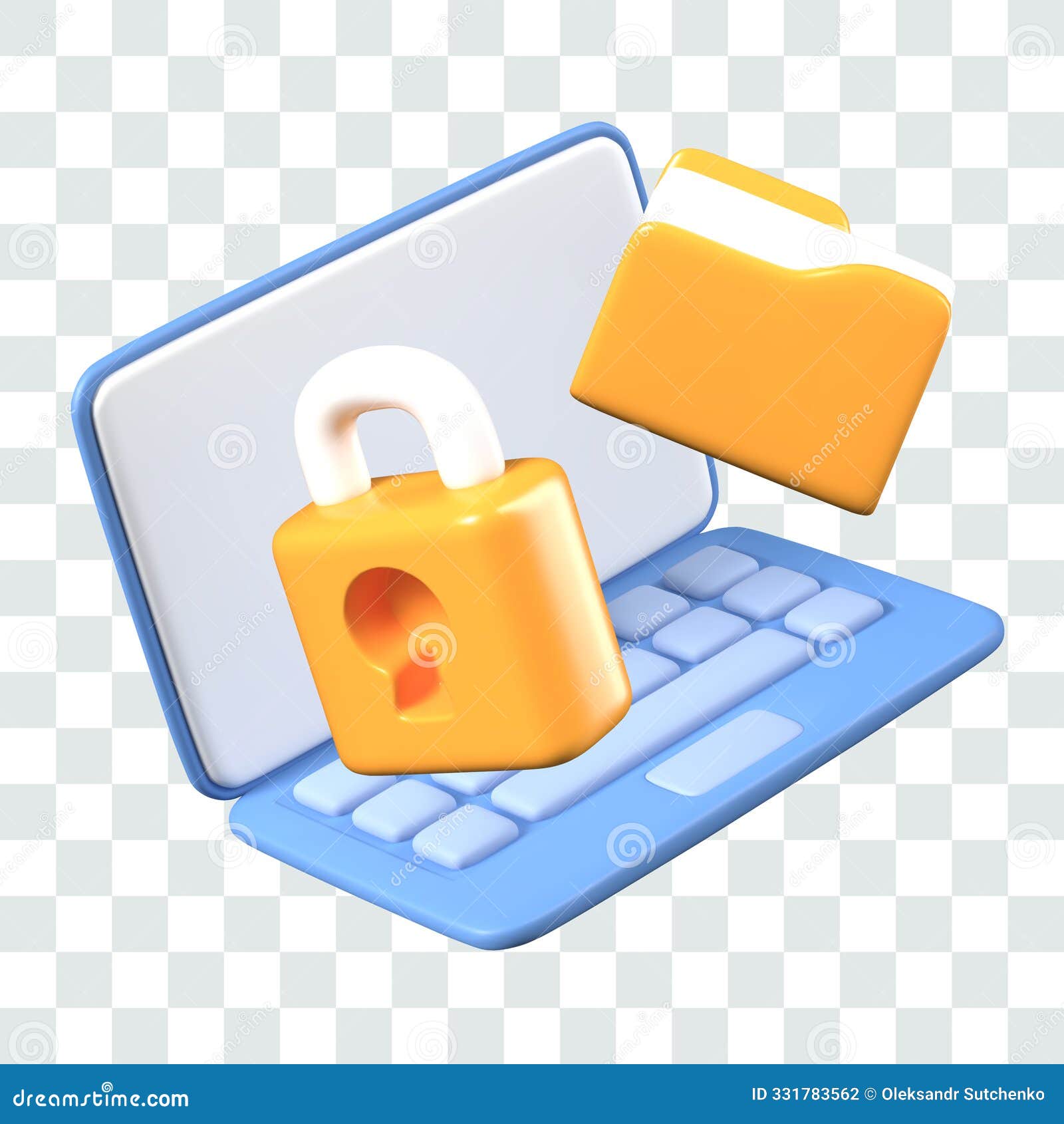 Locked Folder. Secret Information Stock Illustration - Illustration of ...