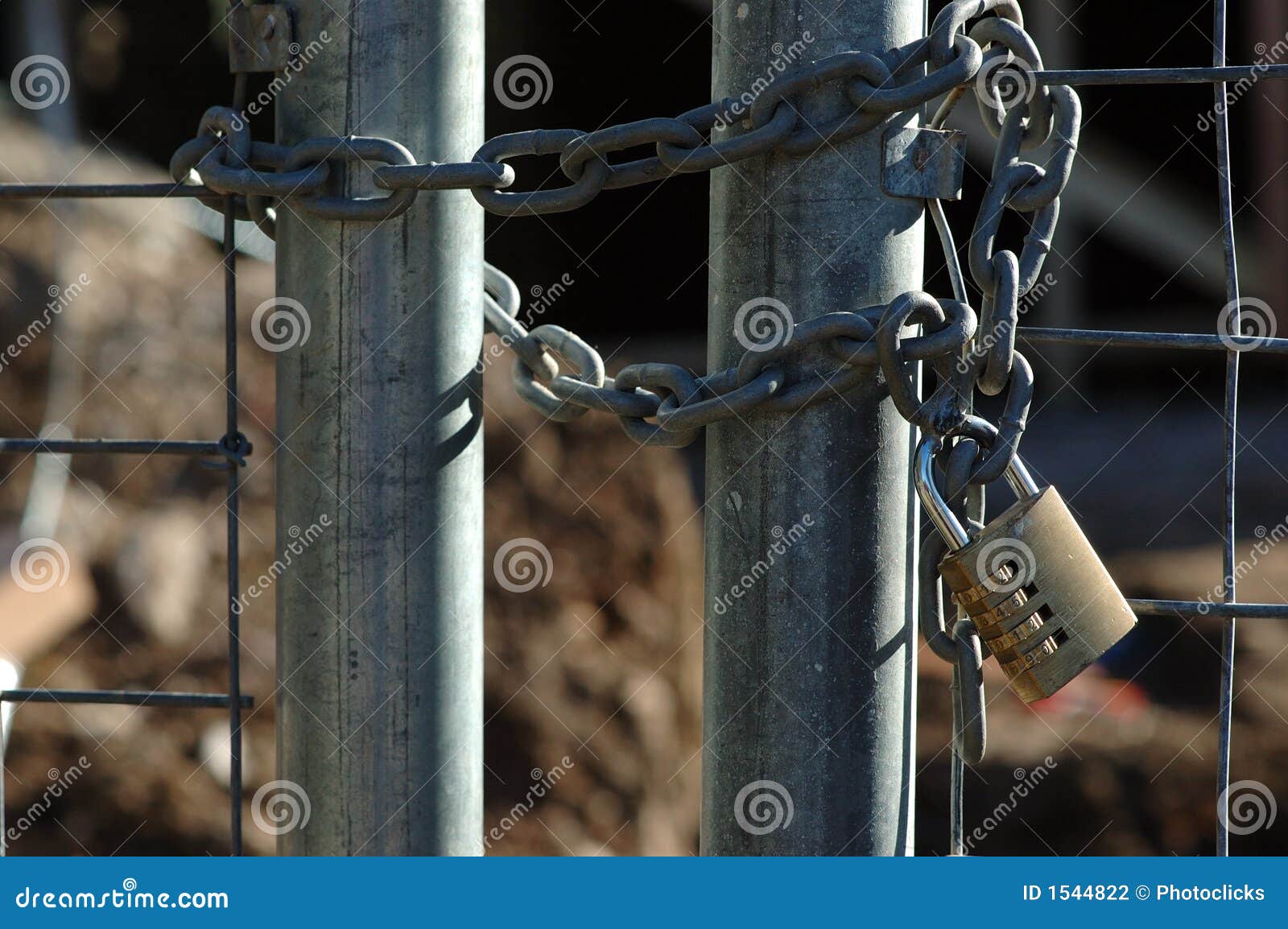 Locked gate stock photo. Image of entrance, security, safety - 1544822