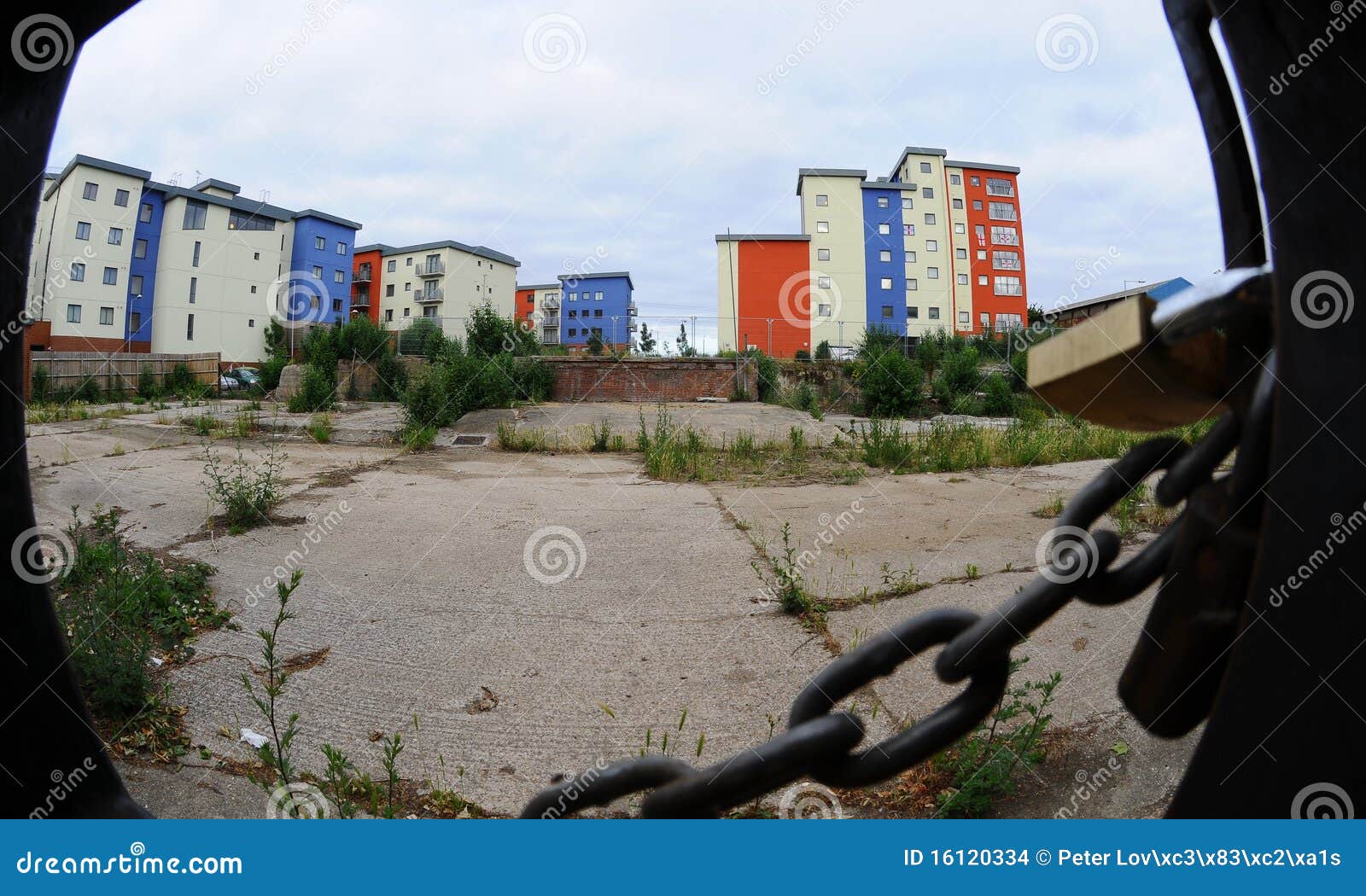 Locked gate stock photo. Image of buildings, lock, neighborhood - 16120334